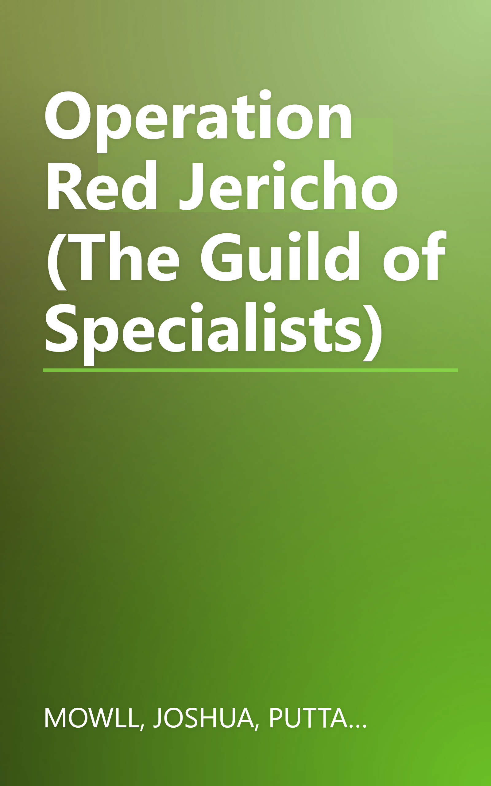 Operation Red Jericho (The Guild of Specialists) book cover