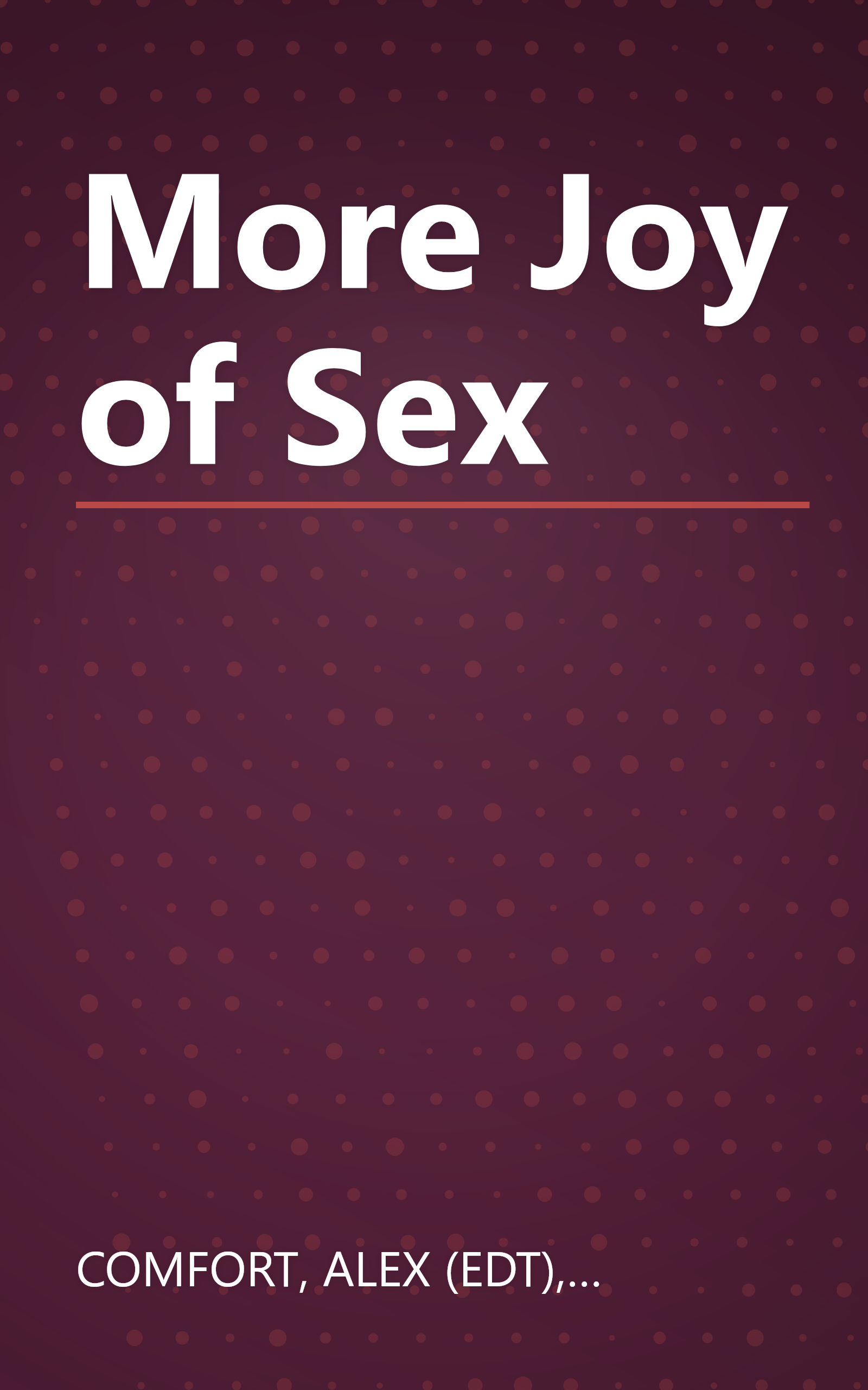 More Joy of Sex book cover