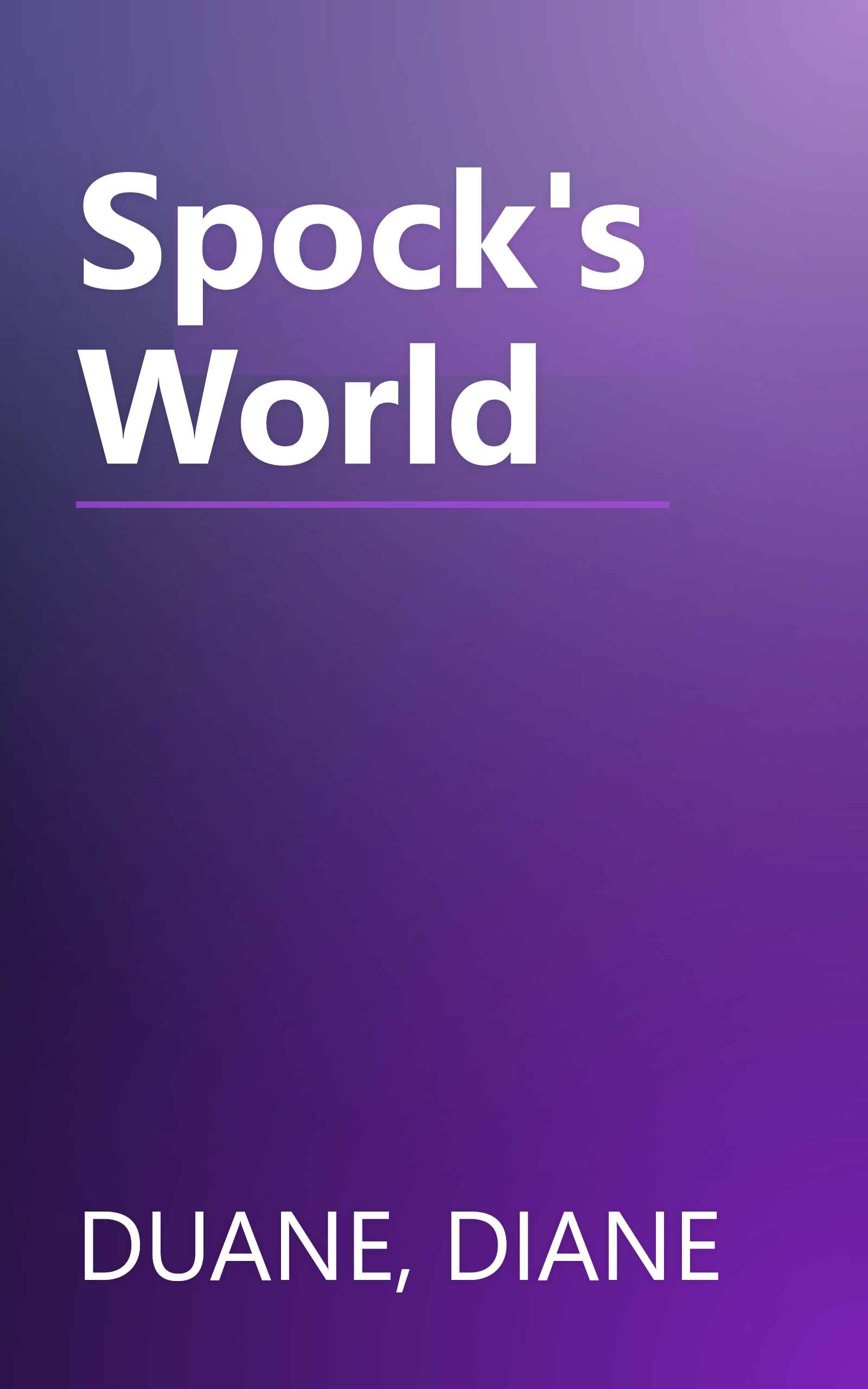 Spock's World book cover