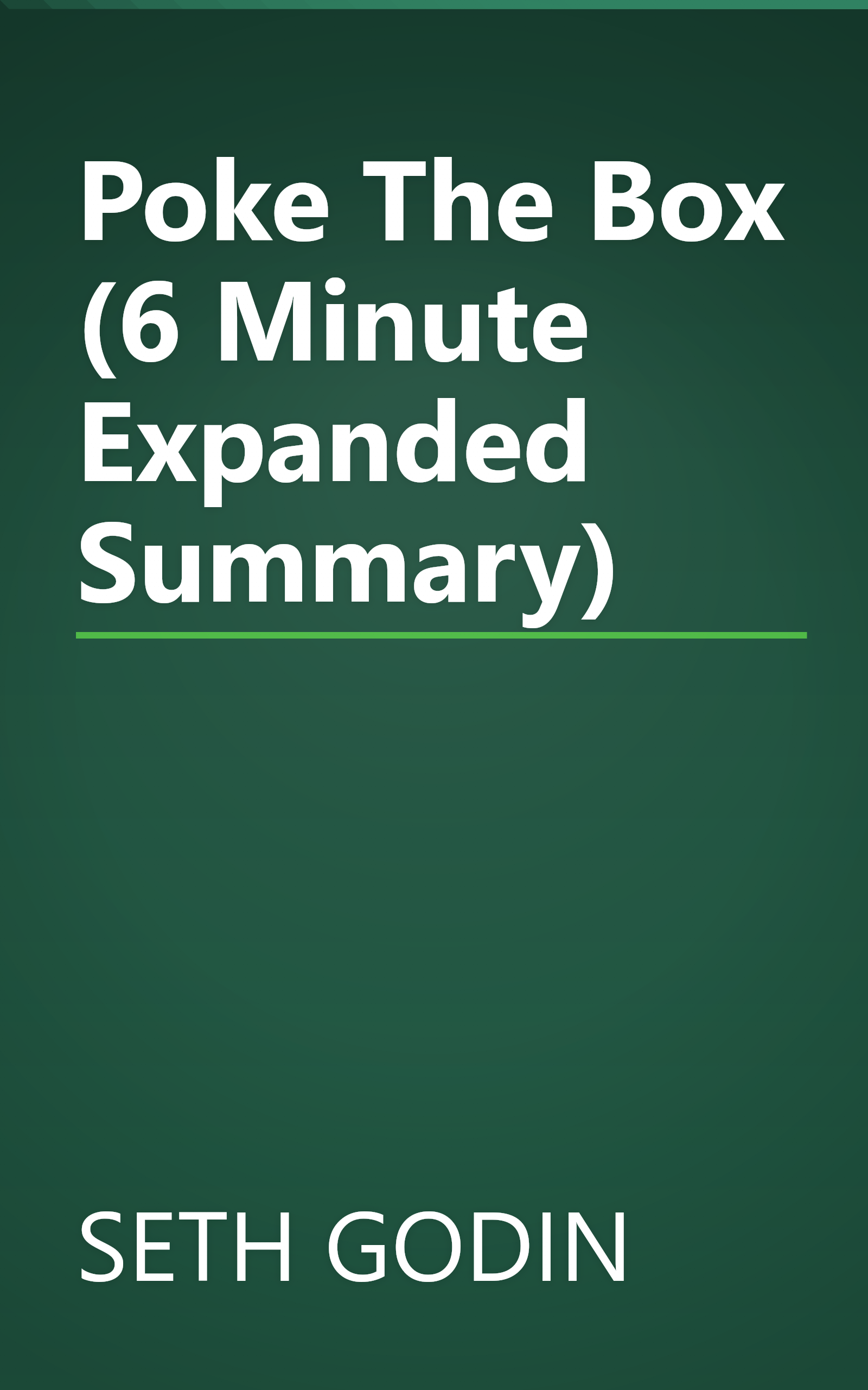 Poke The Box (6 Minute   Expanded Summary) book cover