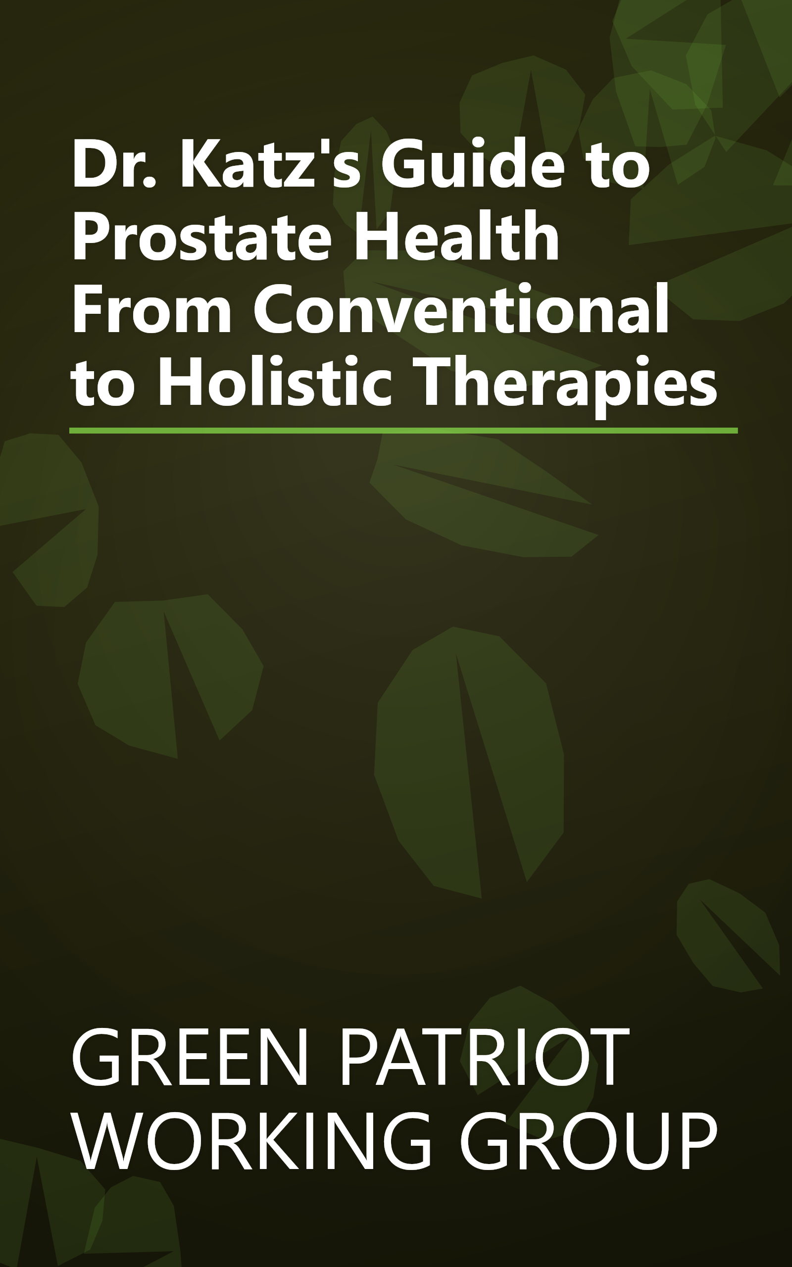 Dr. Katz's Guide to Prostate Health From Conventional to Holistic Therapies book cover