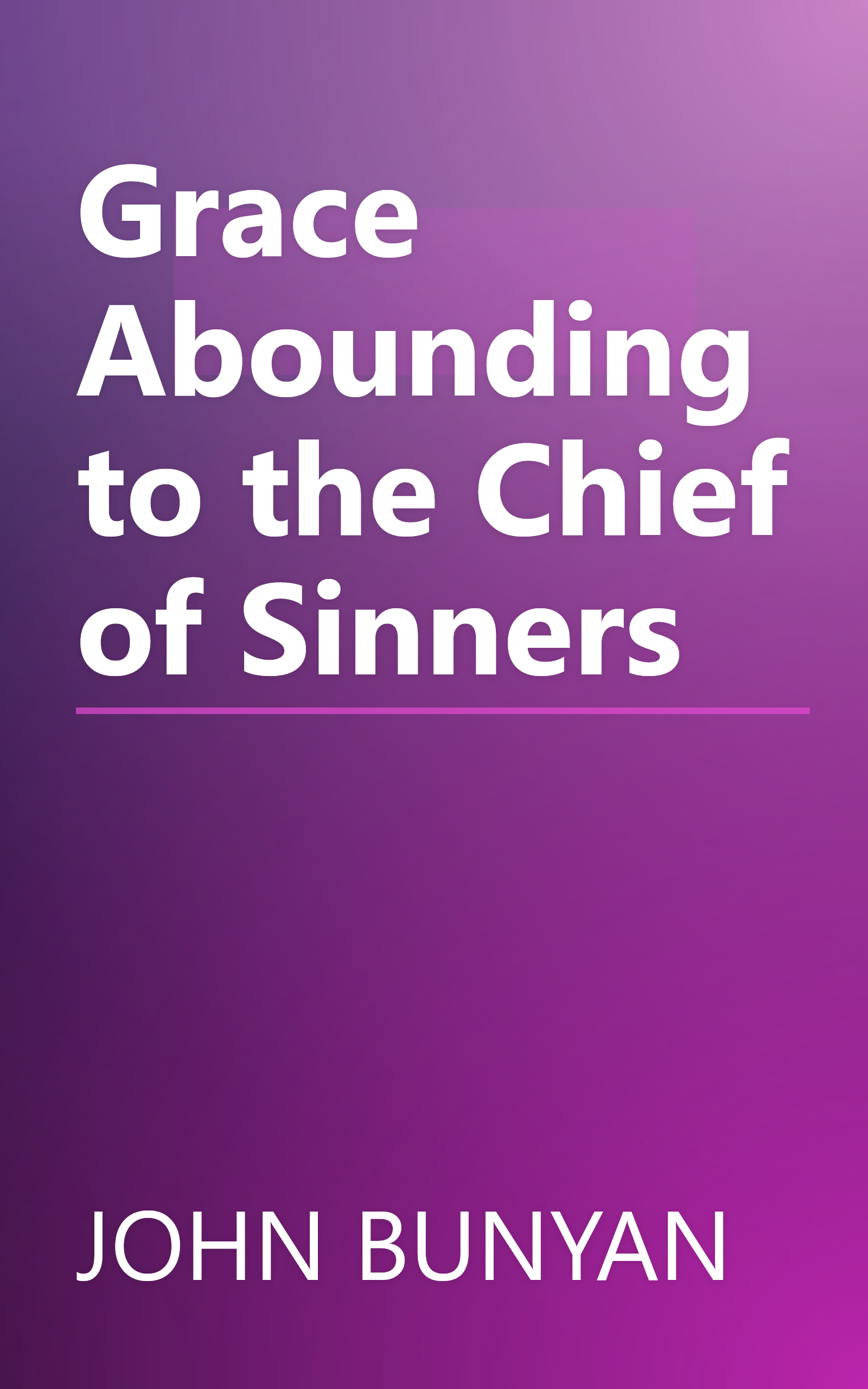 Grace Abounding to the Chief of Sinners book cover