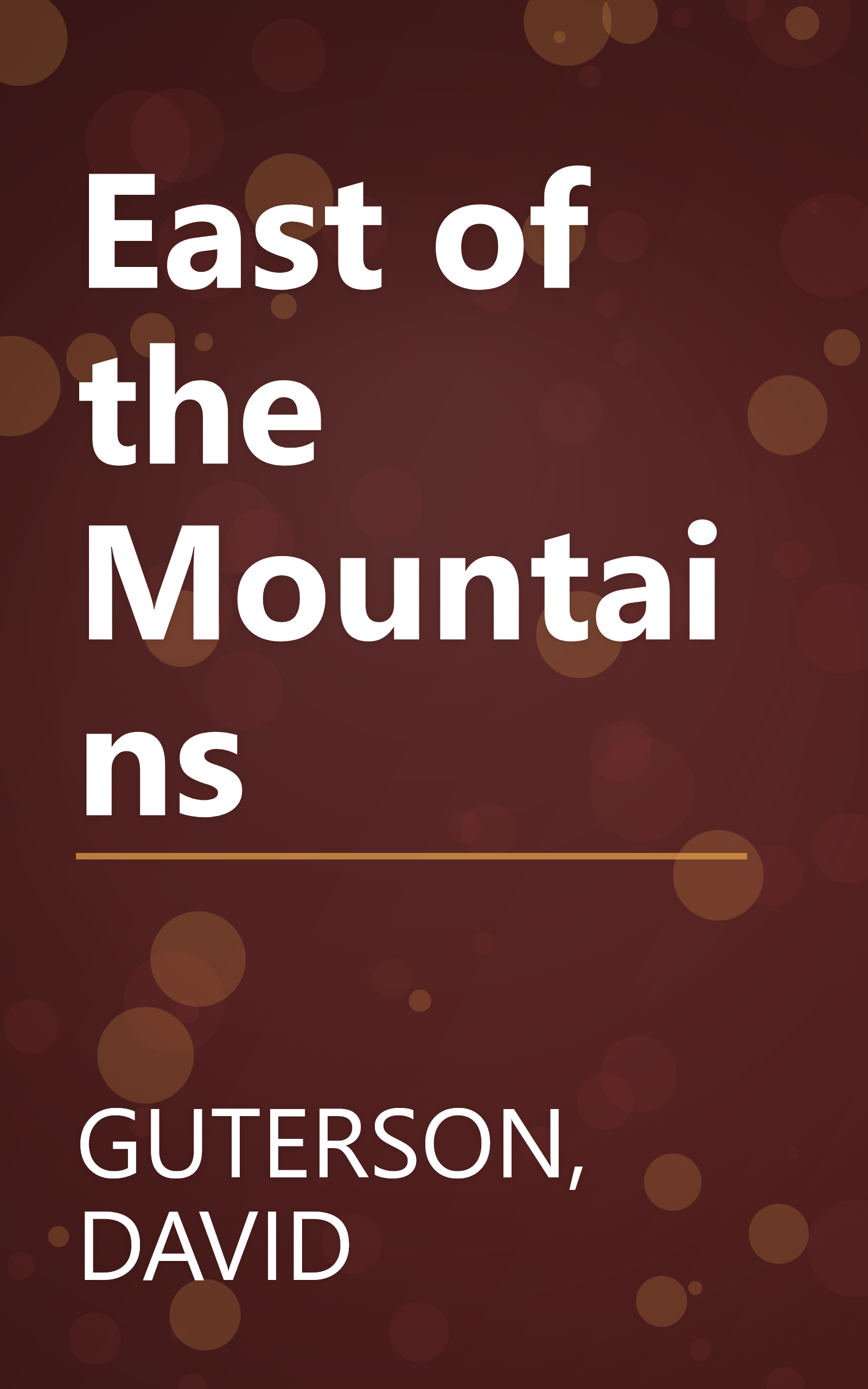 East of the Mountains book cover