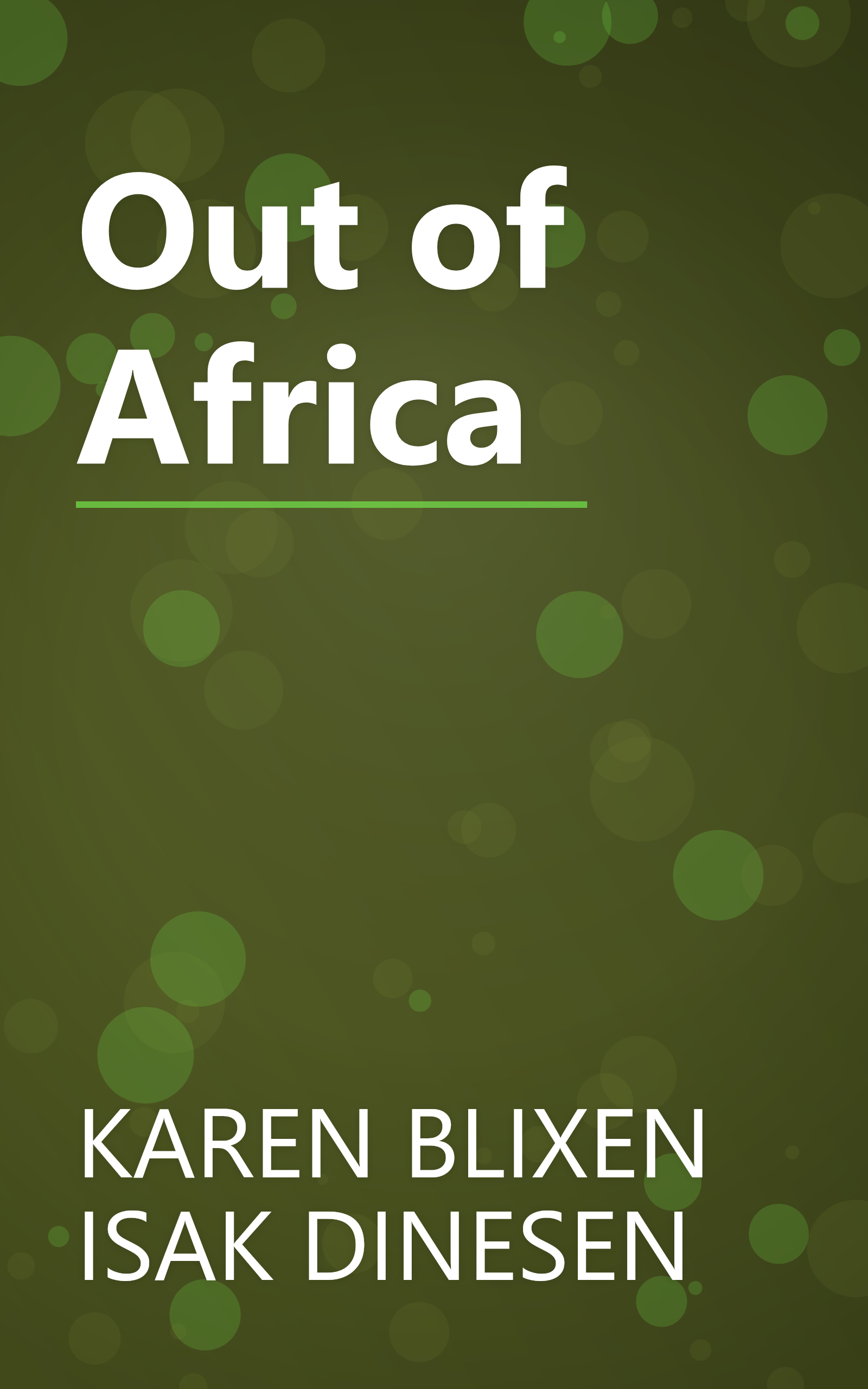 Out of Africa book cover