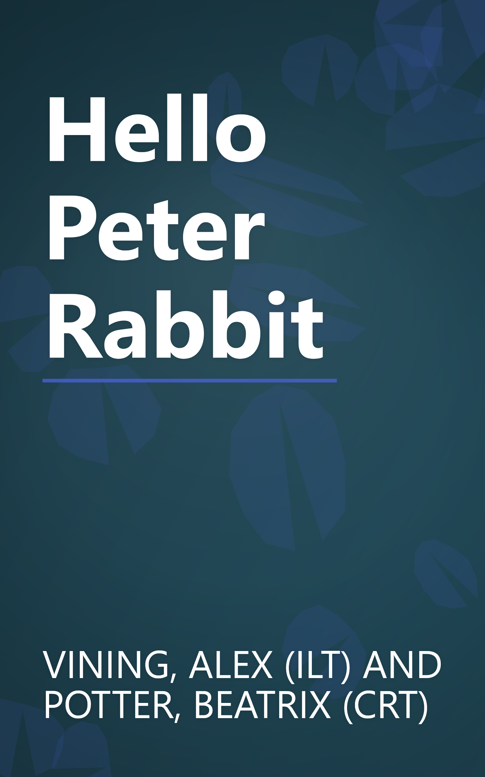Hello Peter Rabbit book cover