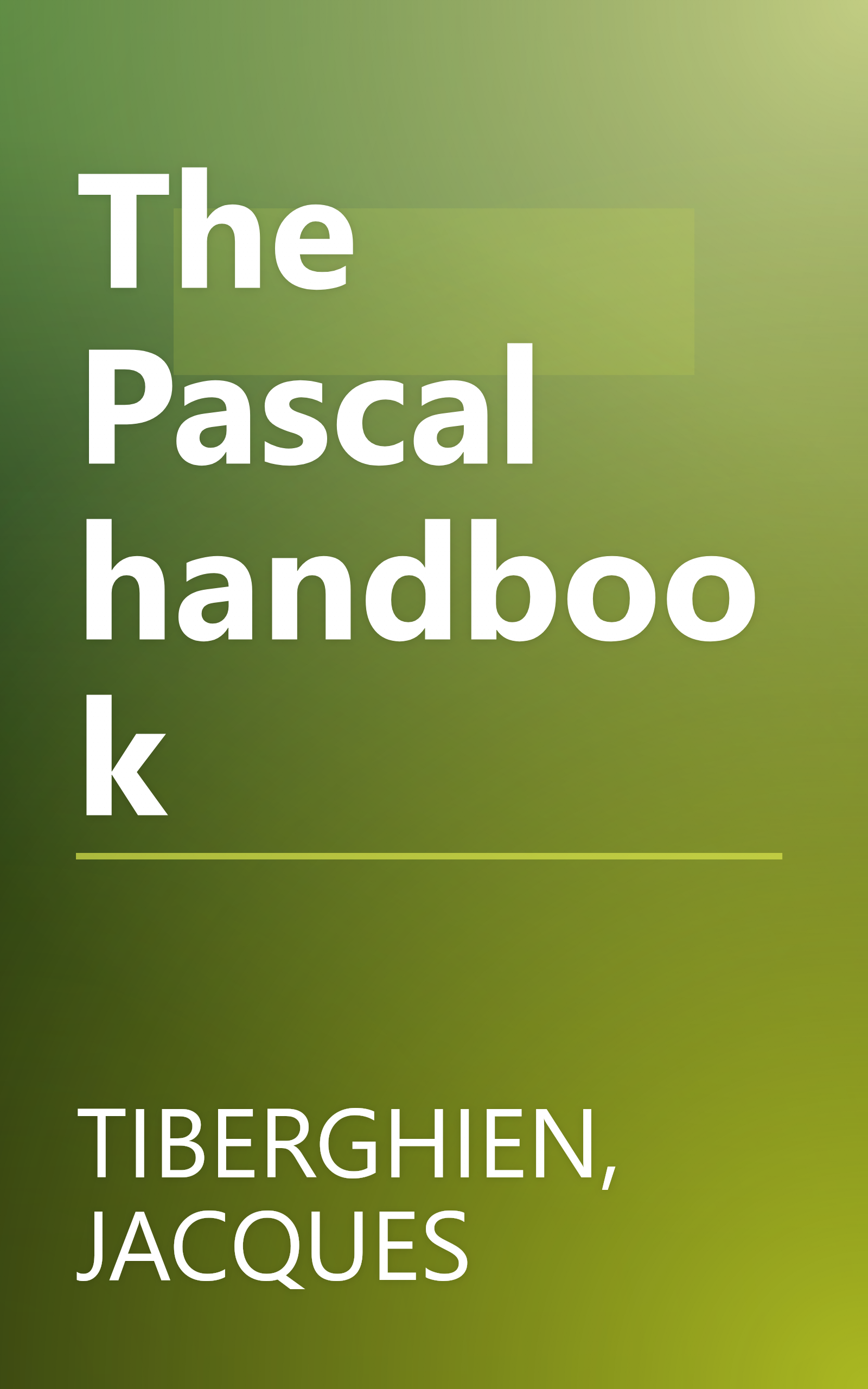 The Pascal handbook book cover