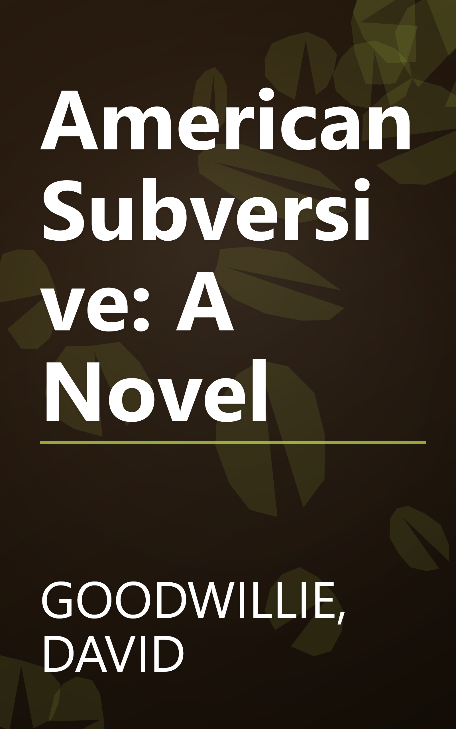 American Subversive: A Novel book cover