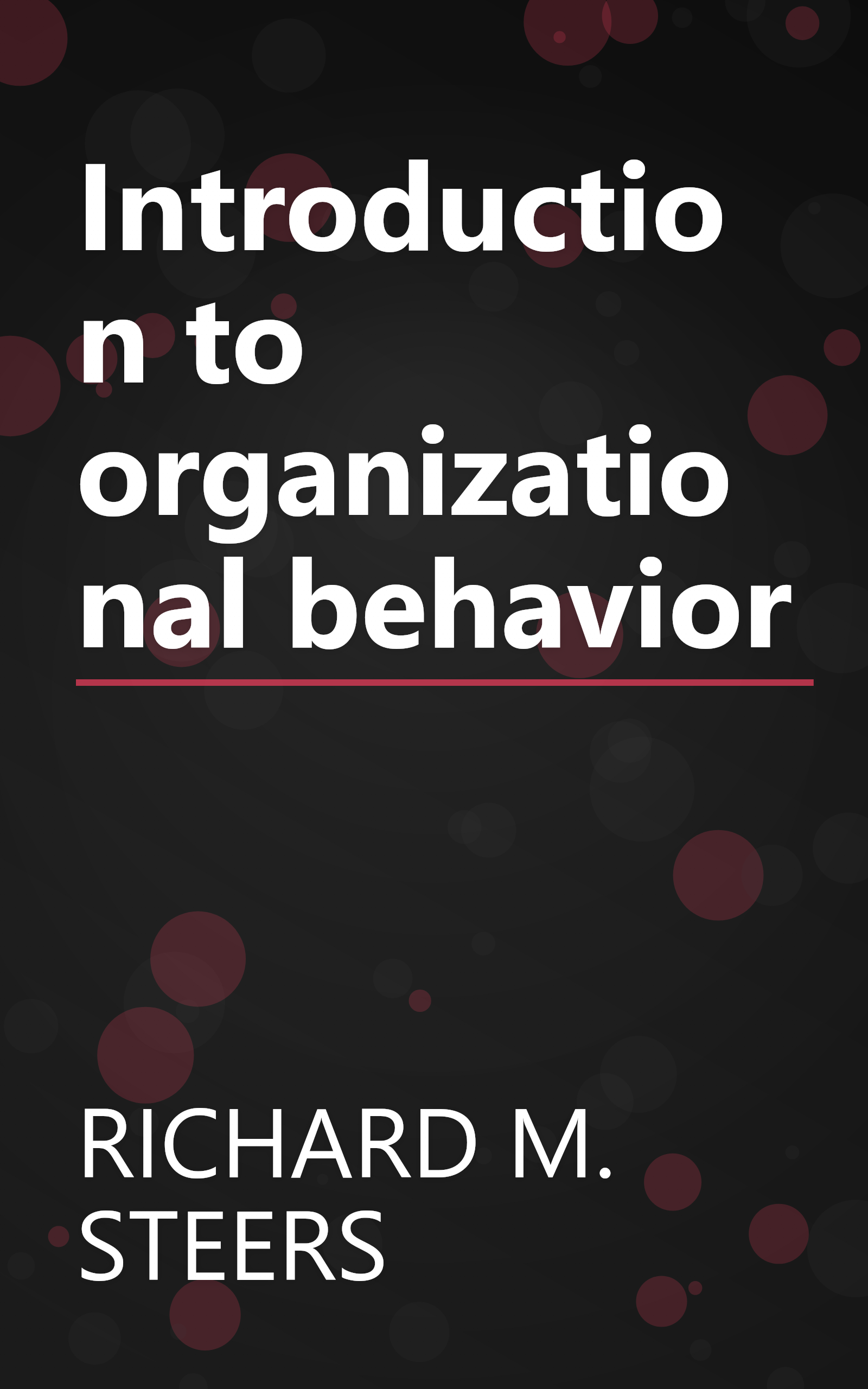 Introduction to organizational behavior book cover