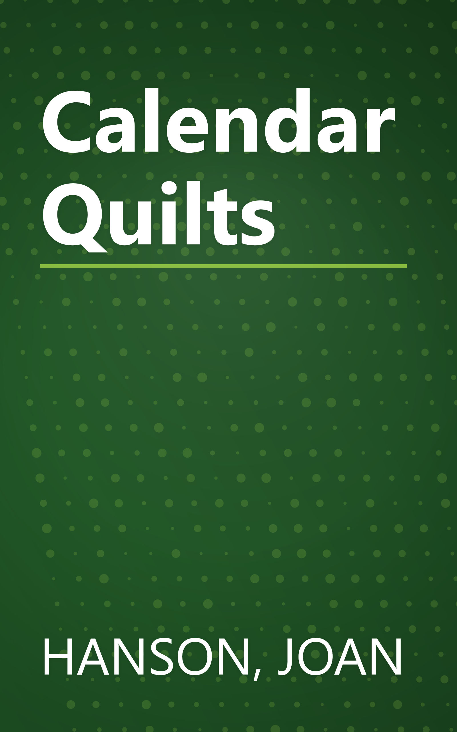Calendar Quilts book cover
