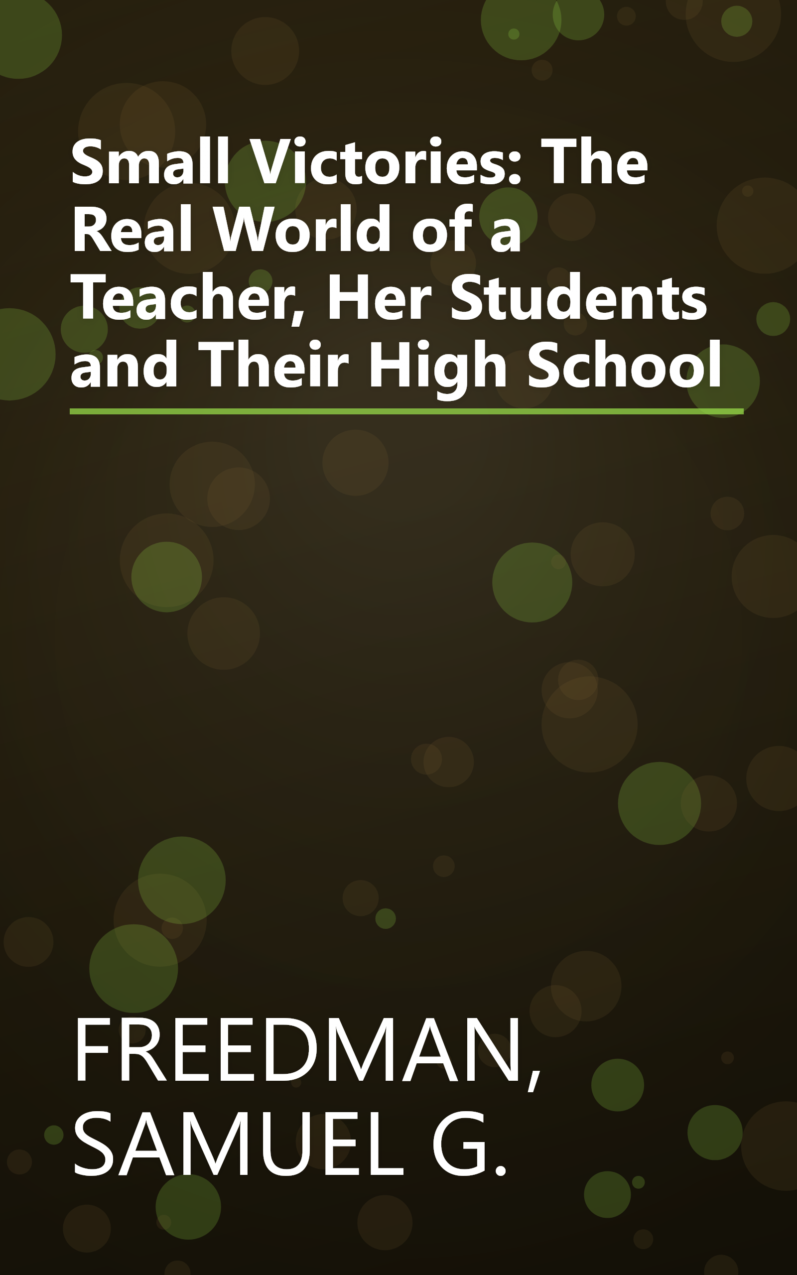 Small Victories: The Real World of a Teacher, Her Students and Their High School book cover