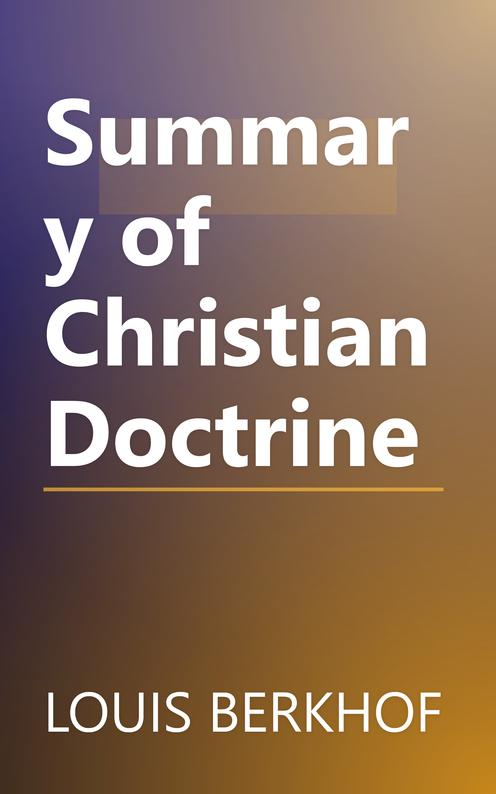 Summary of Christian Doctrine book cover