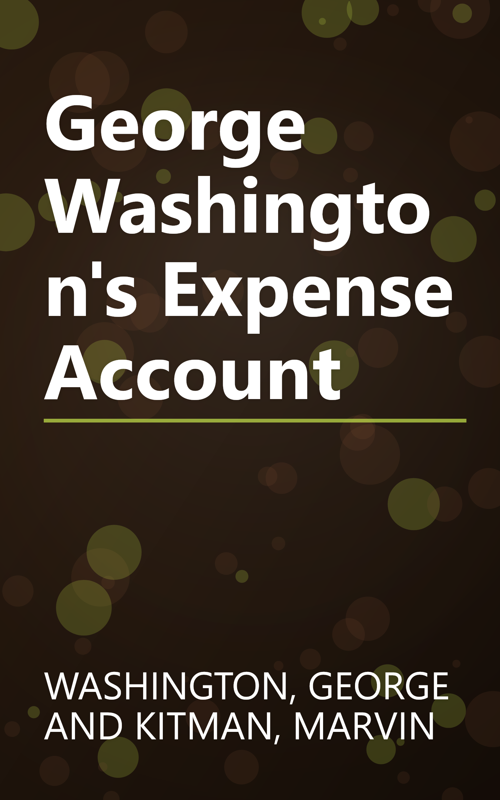 George Washington's Expense Account book cover