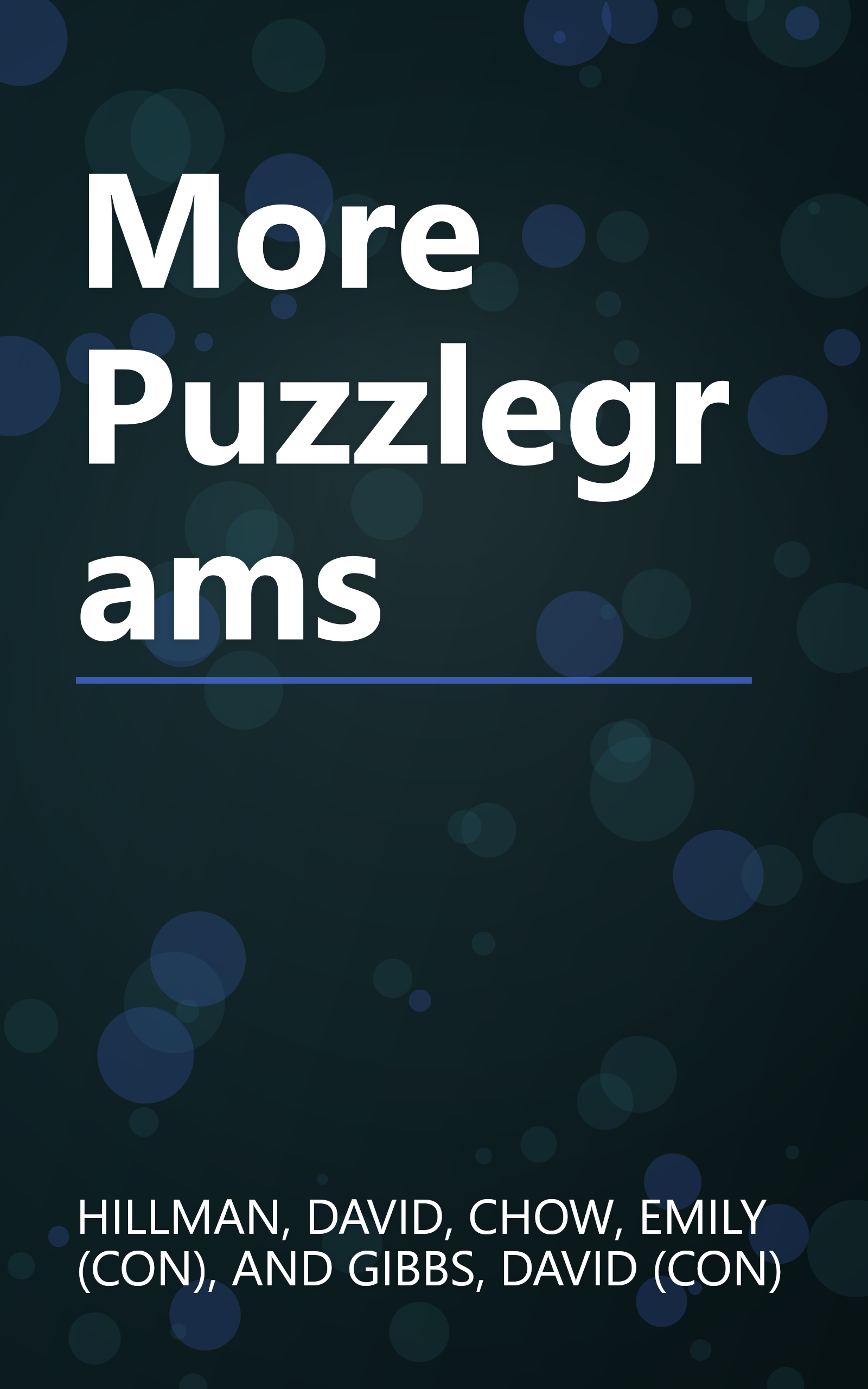 More Puzzlegrams book cover