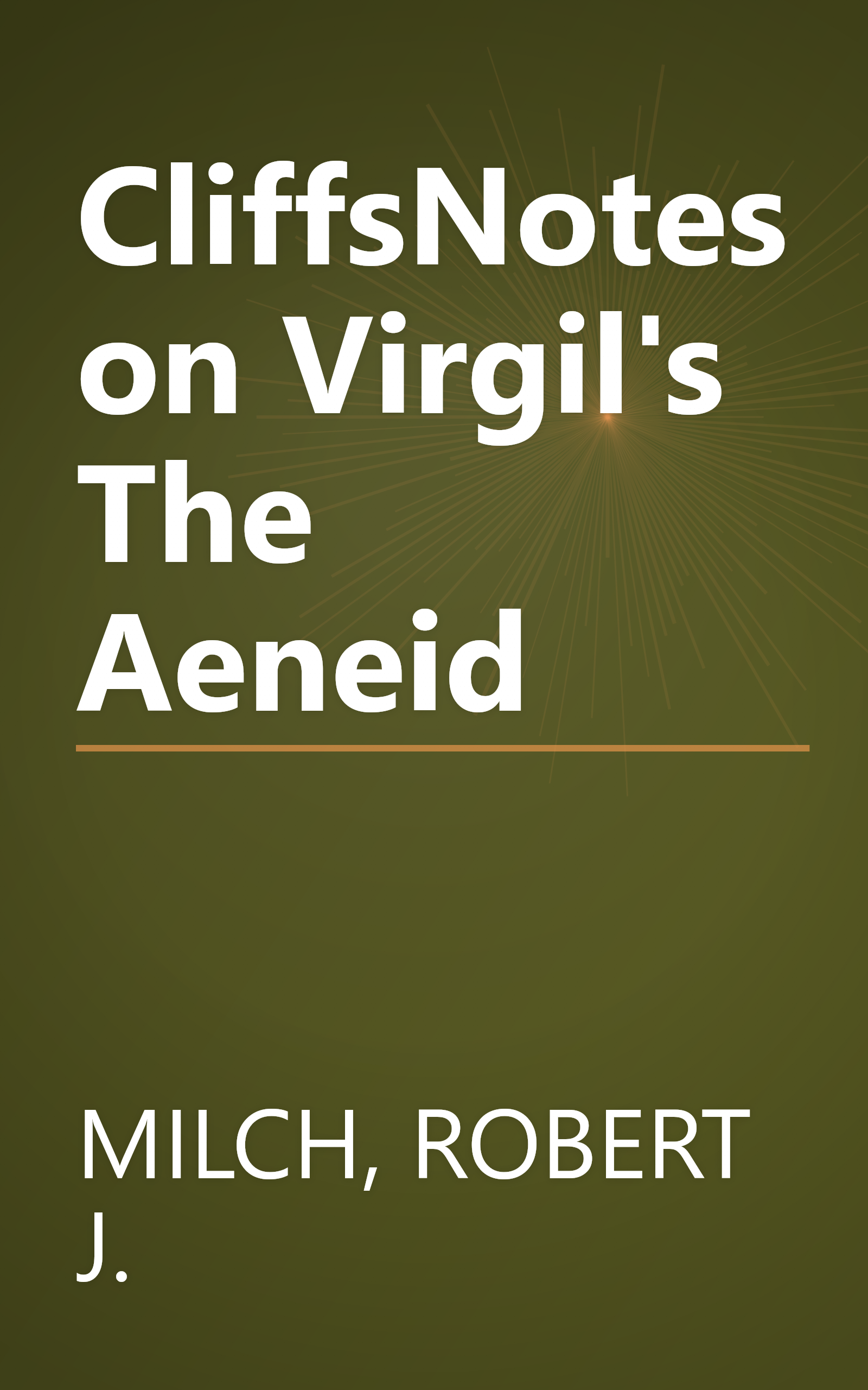 CliffsNotes on Virgil's The Aeneid book cover
