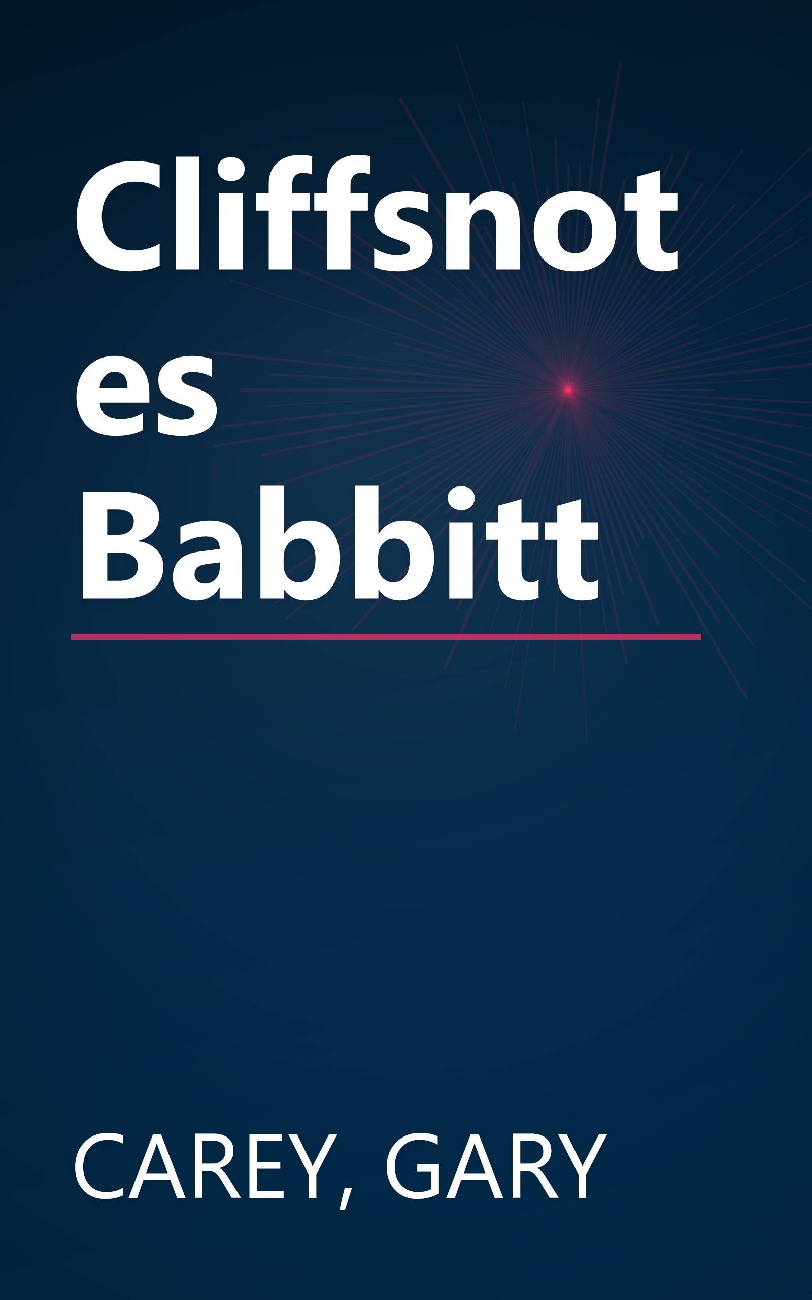 Cliffsnotes Babbitt book cover