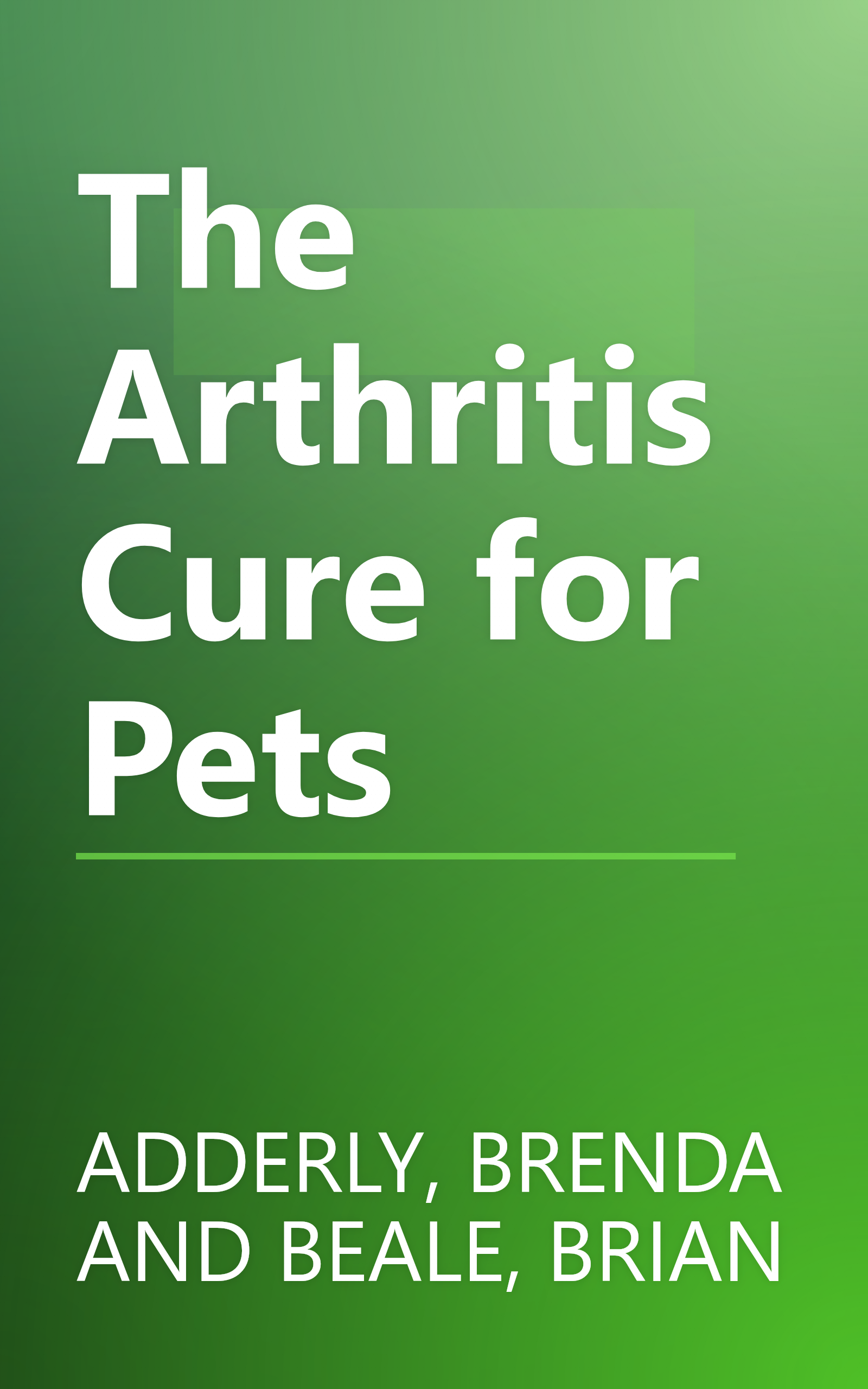 The Arthritis Cure for Pets book cover