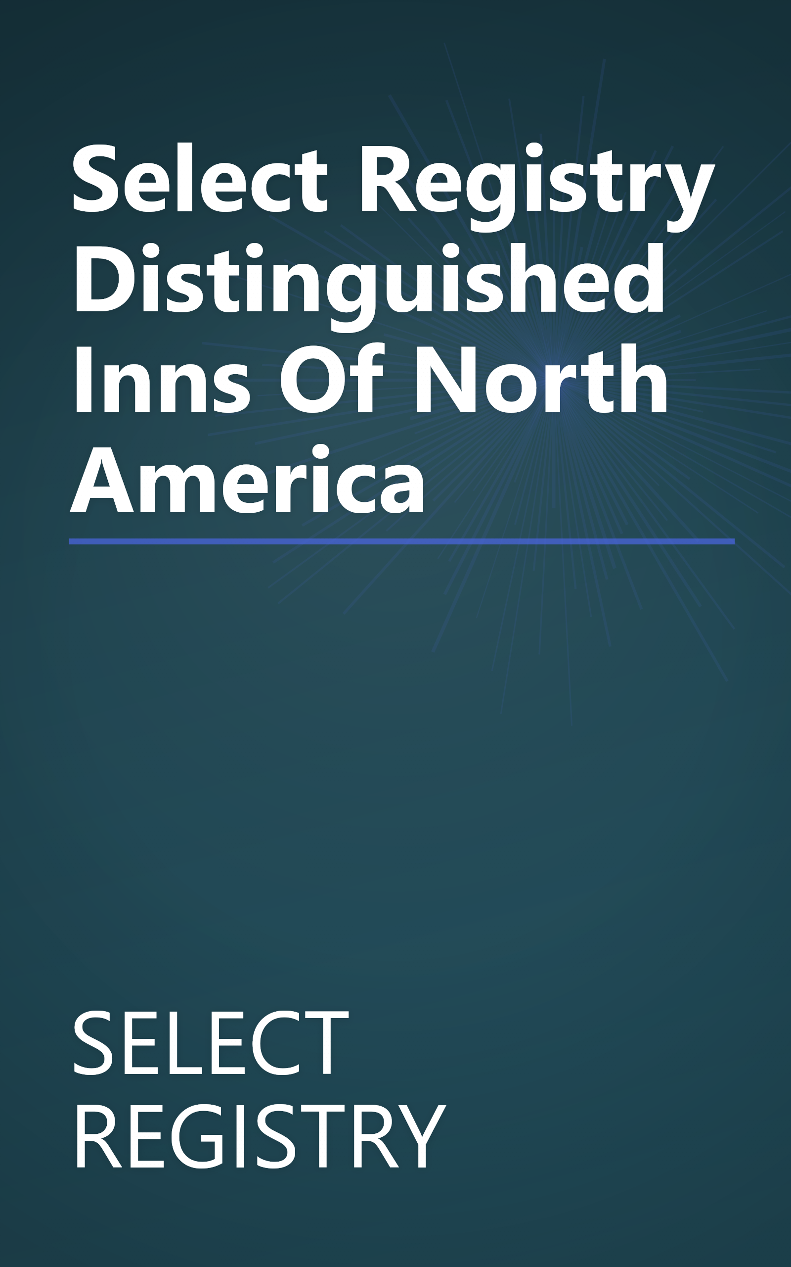 Select Registry Distinguished Inns Of North America book cover