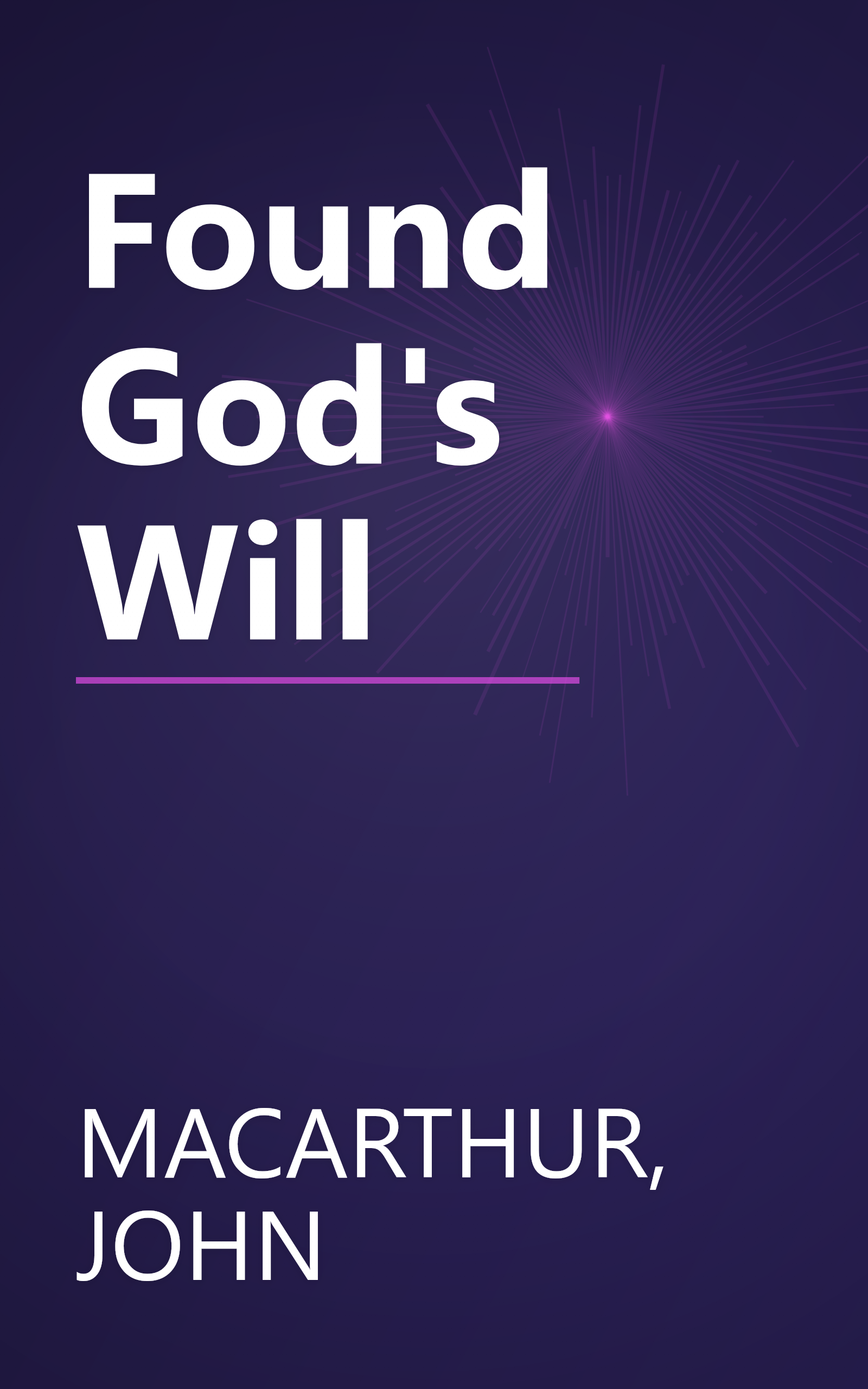 Found God's Will book cover