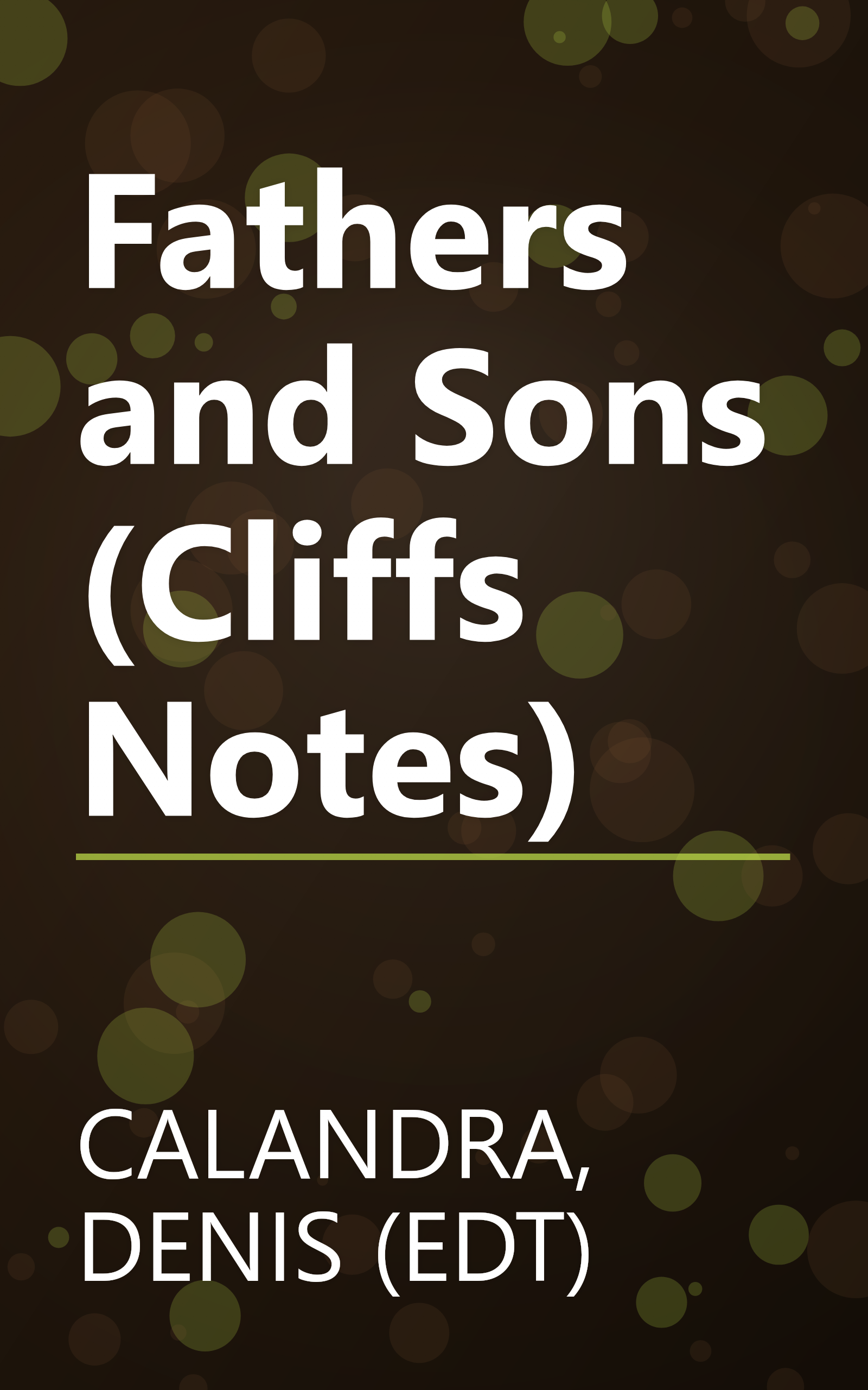 Fathers and Sons (Cliffs Notes) book cover