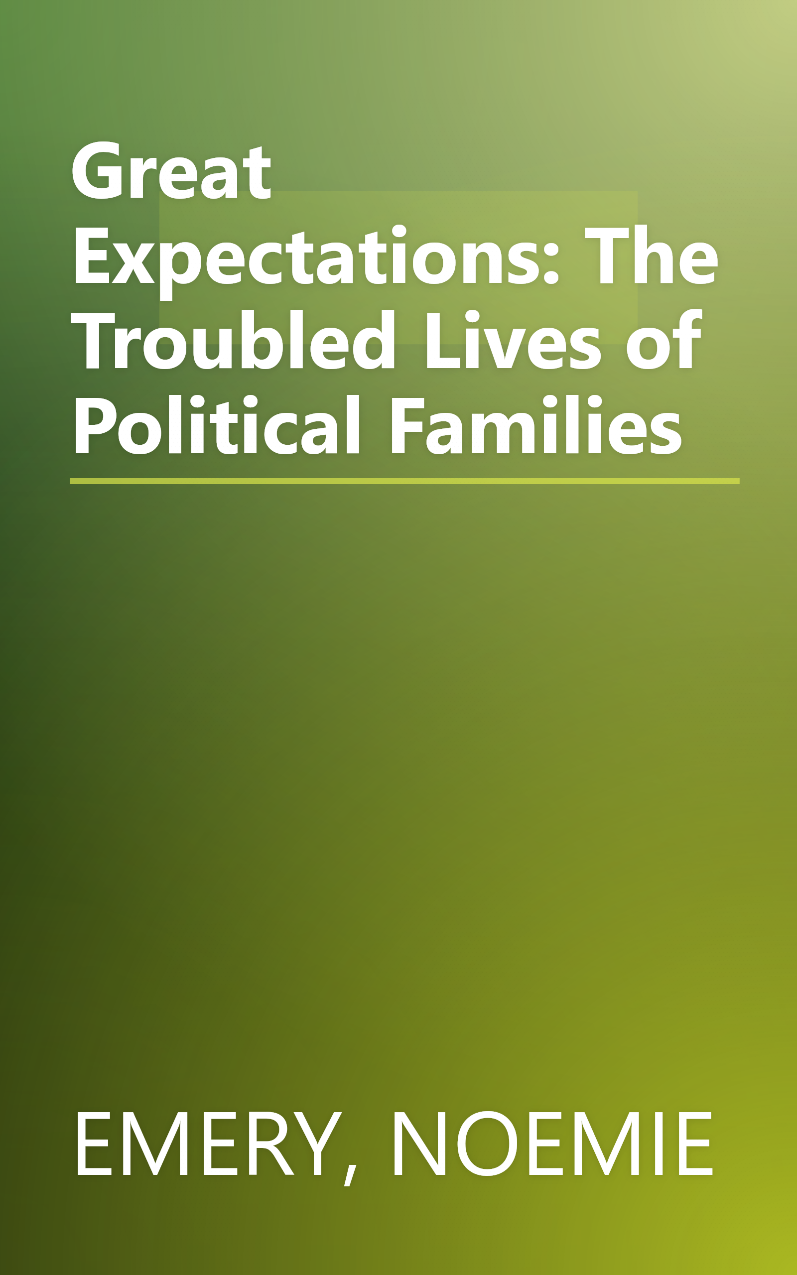 Great Expectations: The Troubled Lives of Political Families book cover