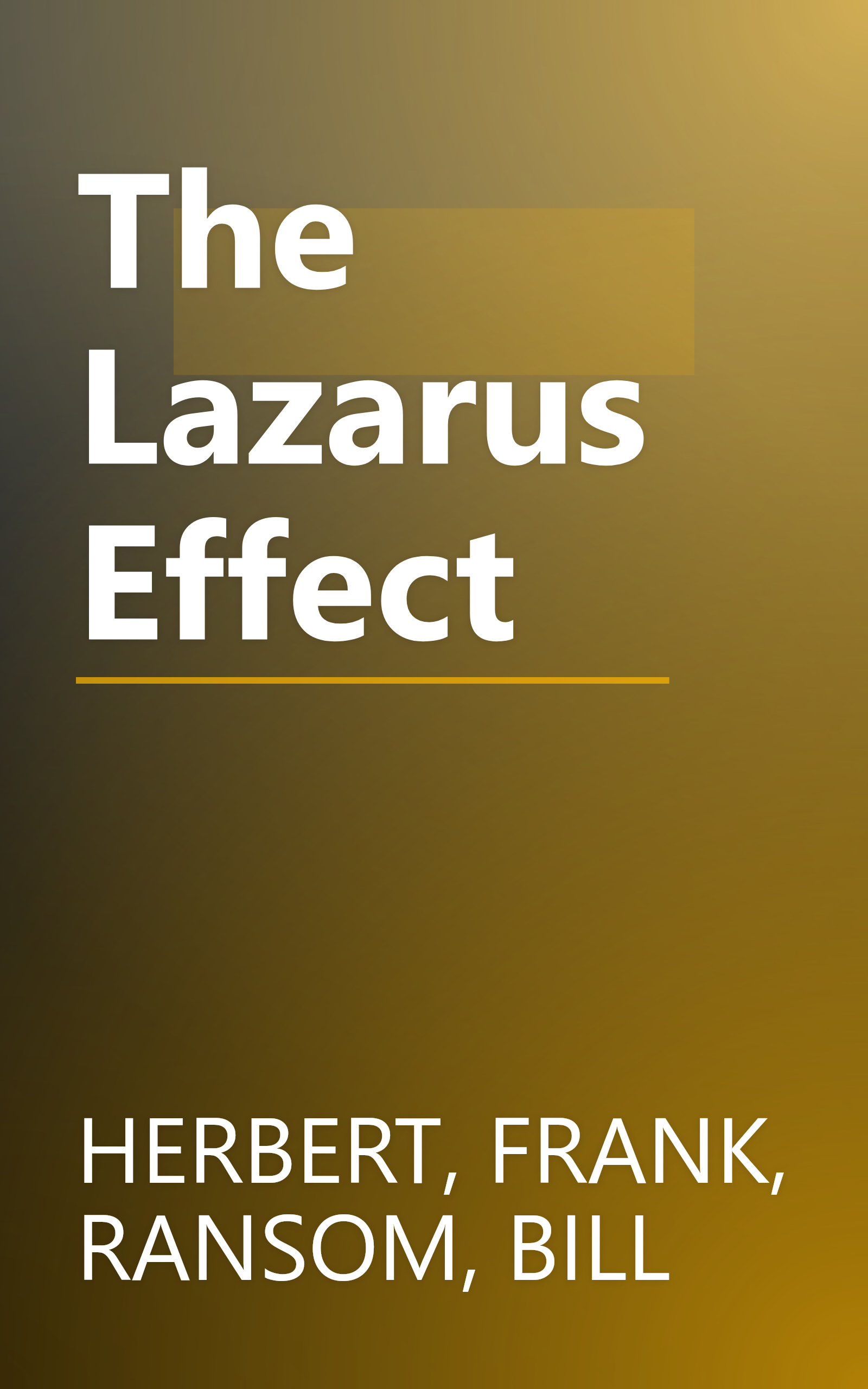 The Lazarus Effect book cover