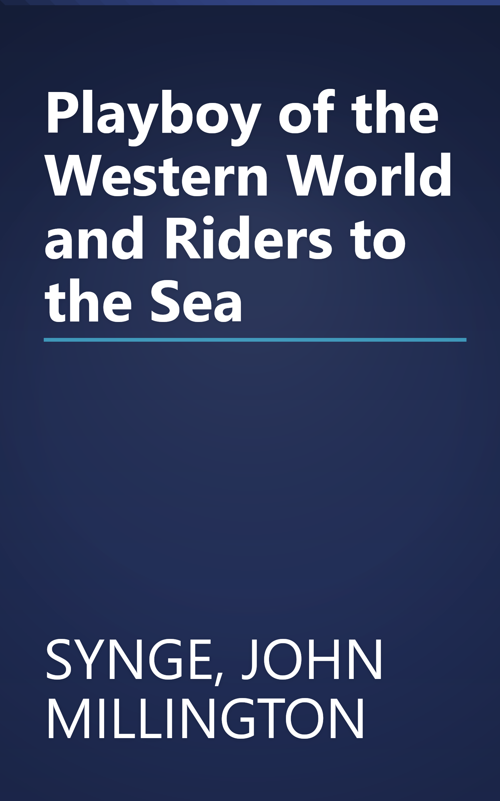 Playboy of the Western World and Riders to the Sea book cover