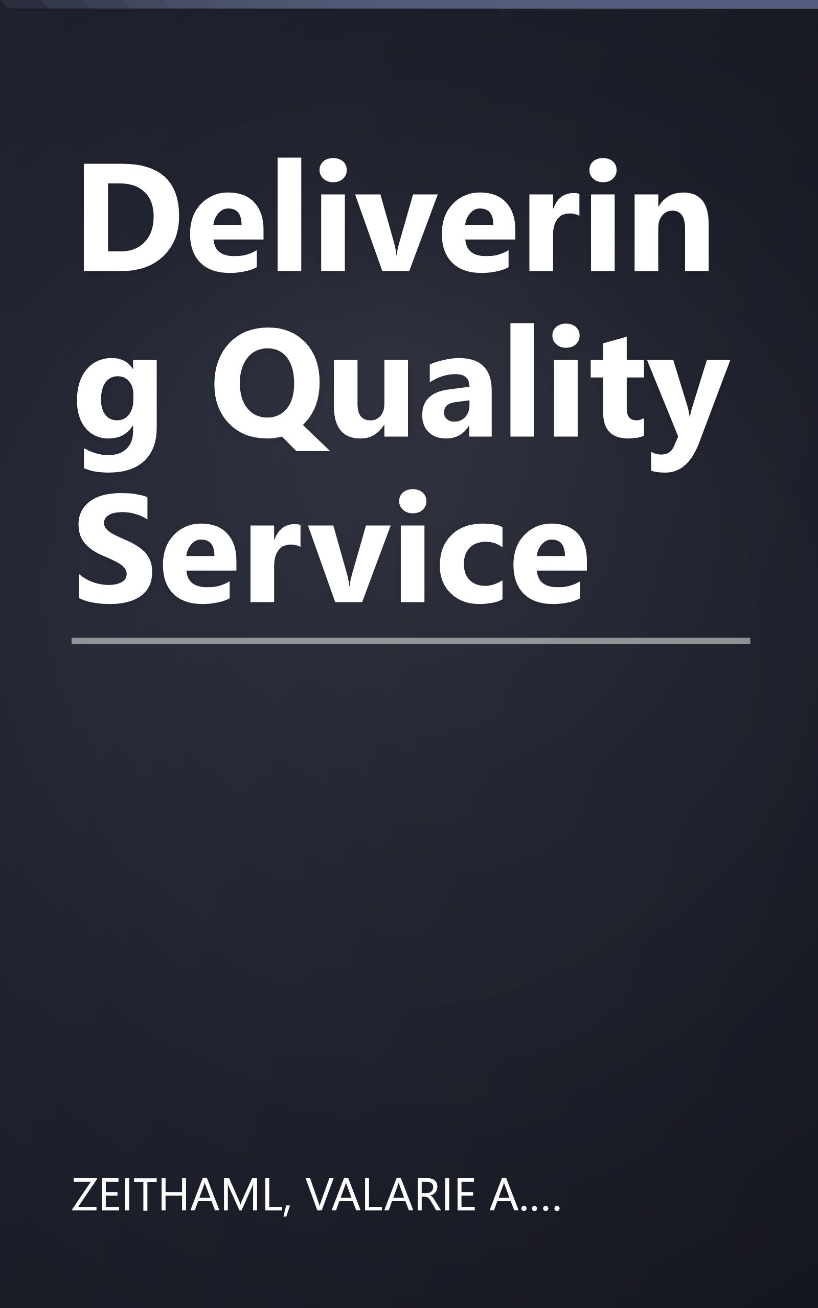 Delivering Quality Service book cover