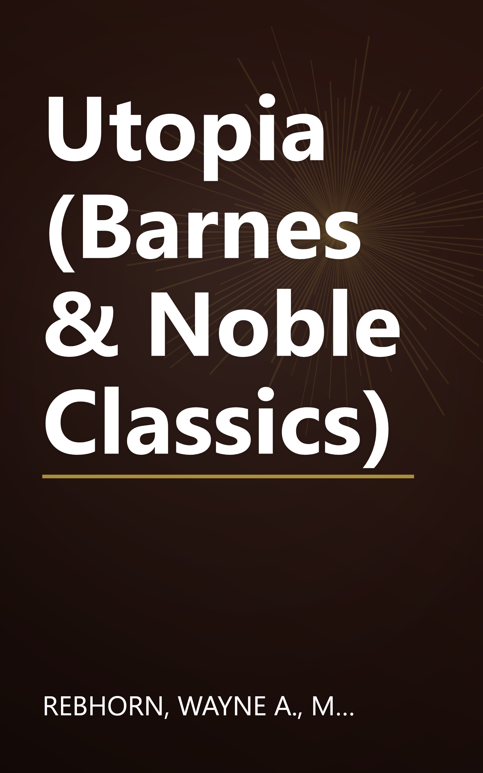Utopia (Barnes & Noble Classics) book cover