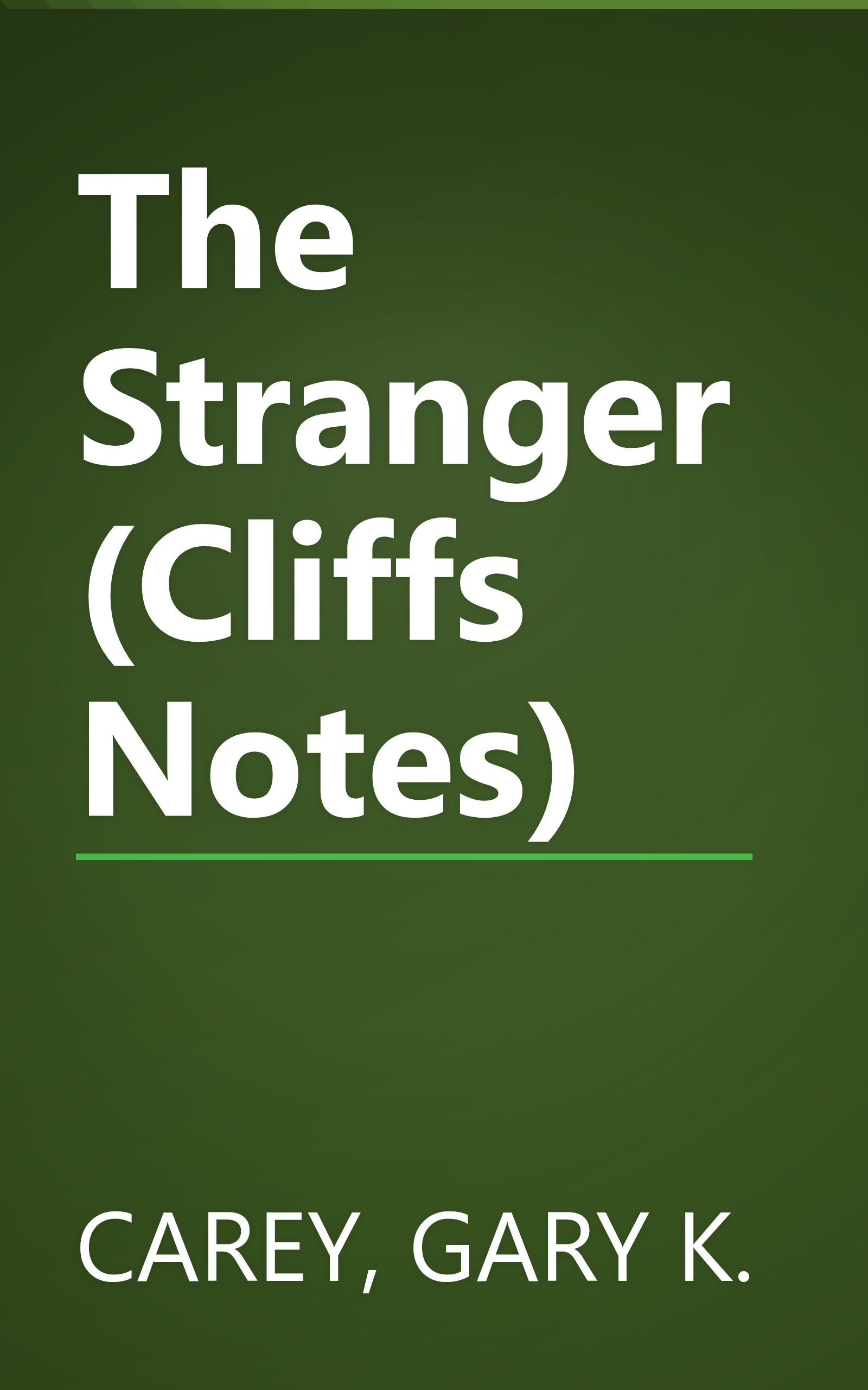 The Stranger (Cliffs Notes) book cover