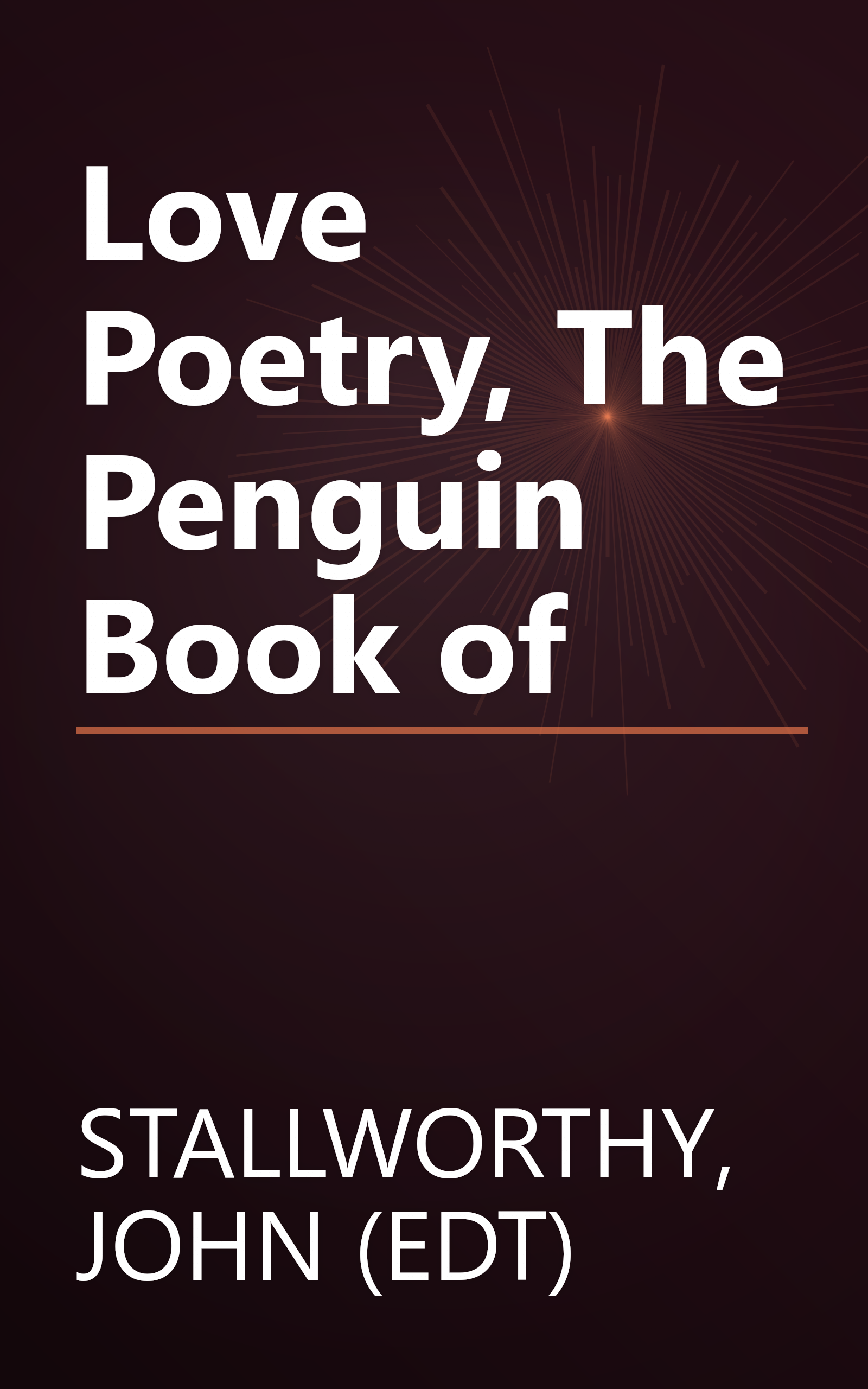 Love Poetry, The Penguin Book of book cover
