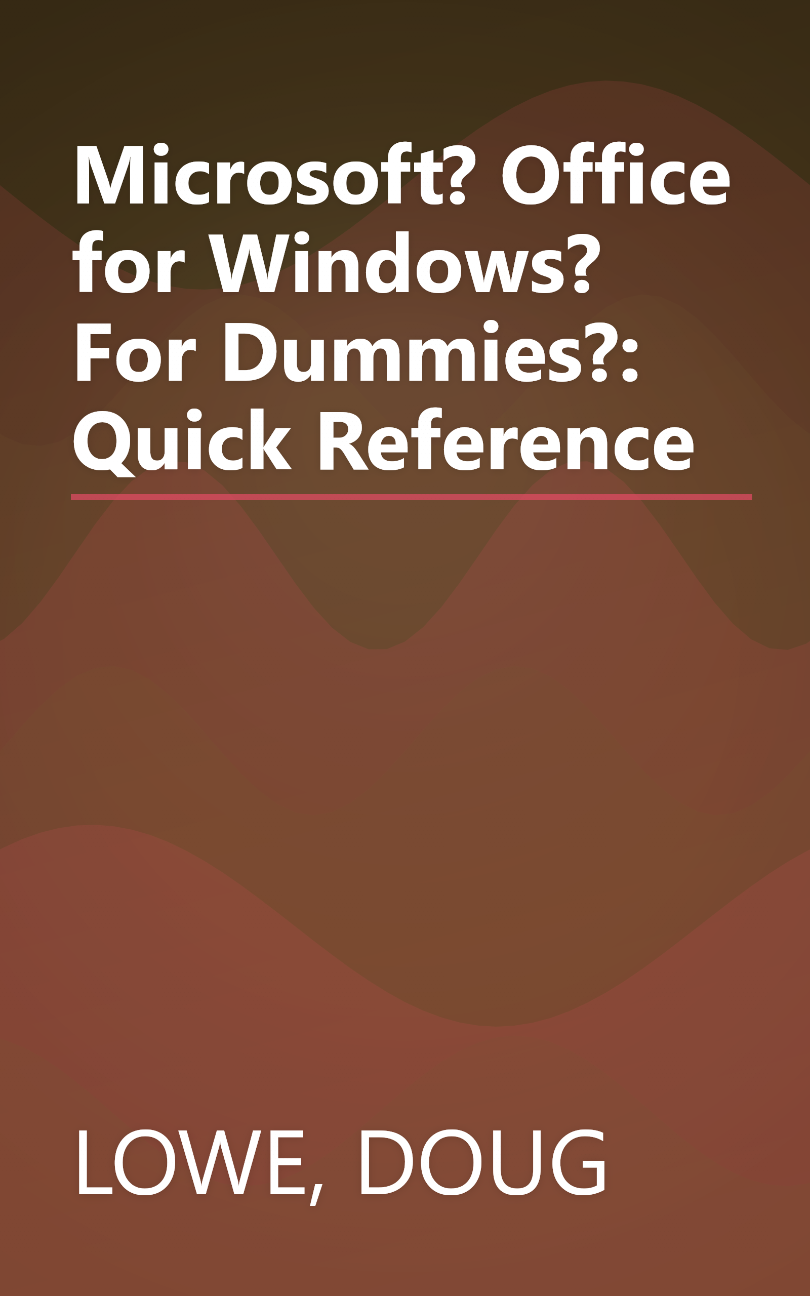Microsoft? Office for Windows? For Dummies?: Quick Reference book cover