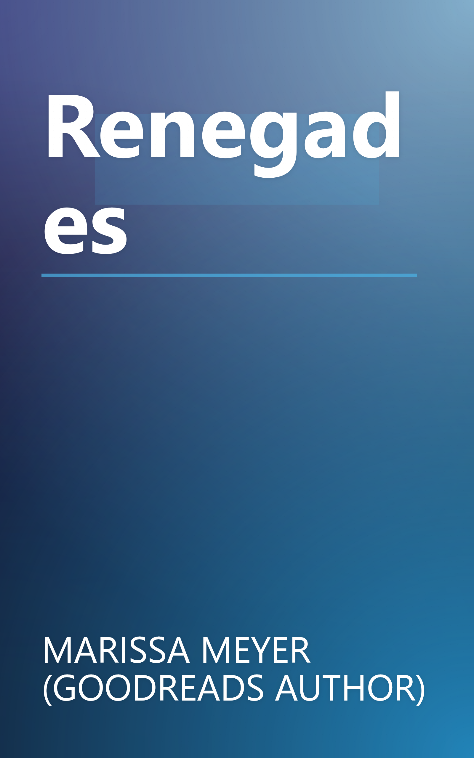 Renegades book cover