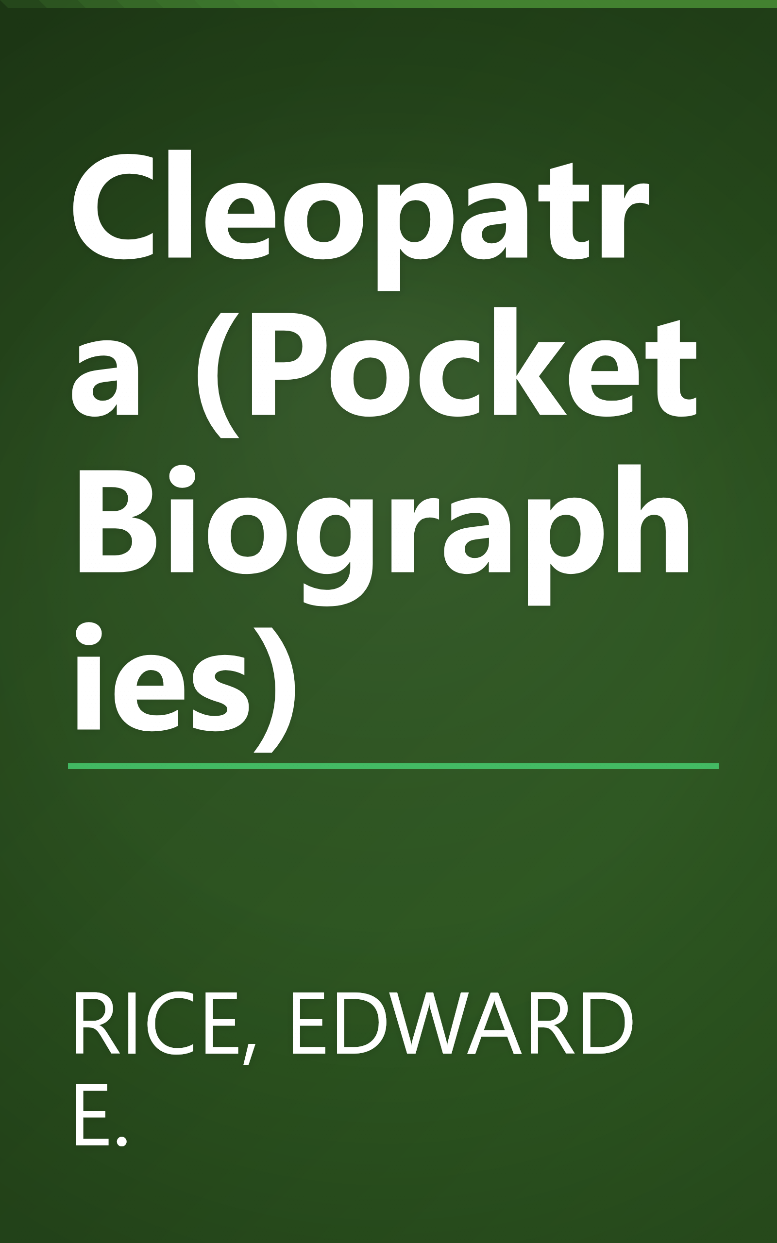 Cleopatra (Pocket Biographies) book cover