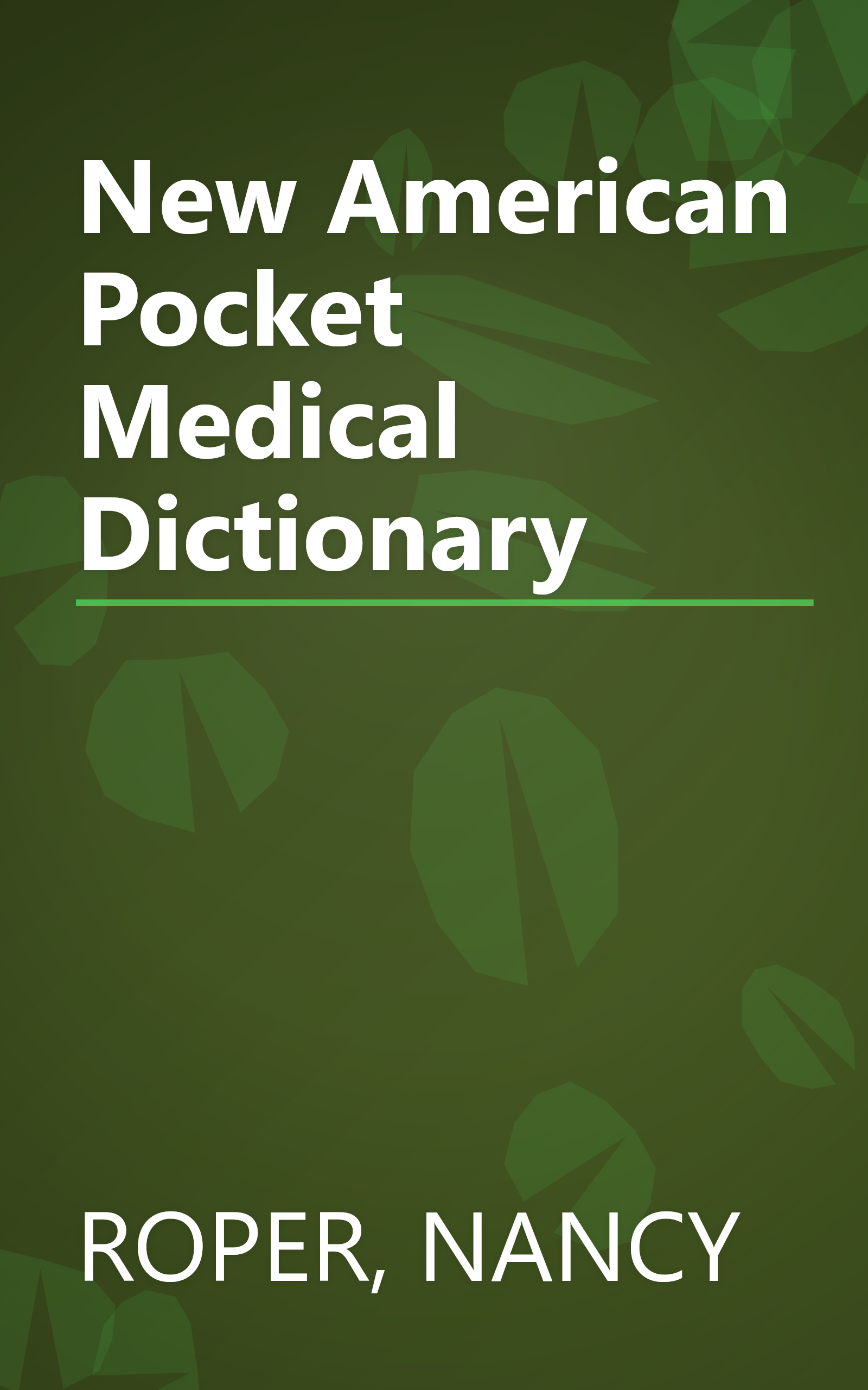 New American Pocket Medical Dictionary book cover