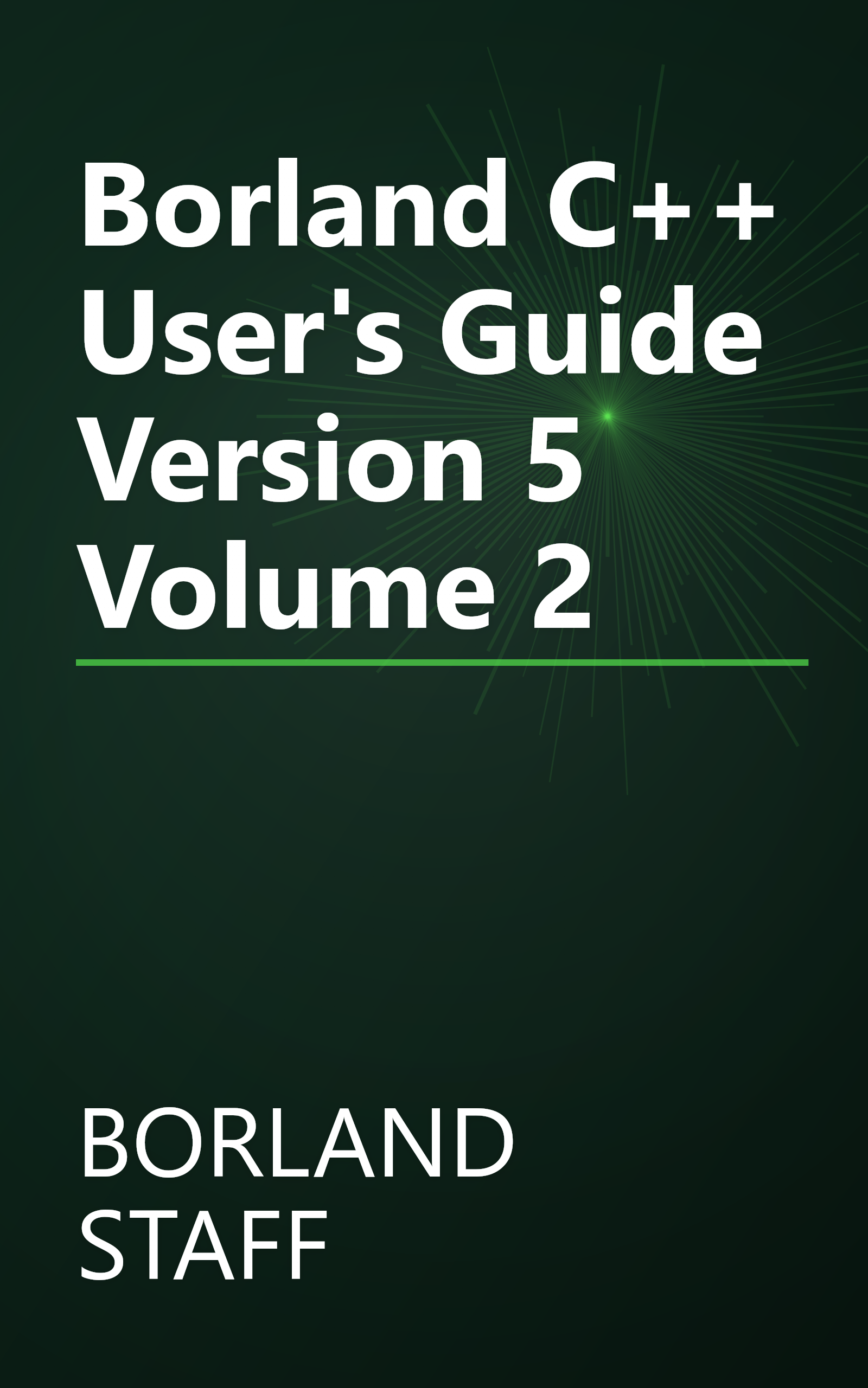 Borland C++ User's Guide Version 5 Volume 2 book cover