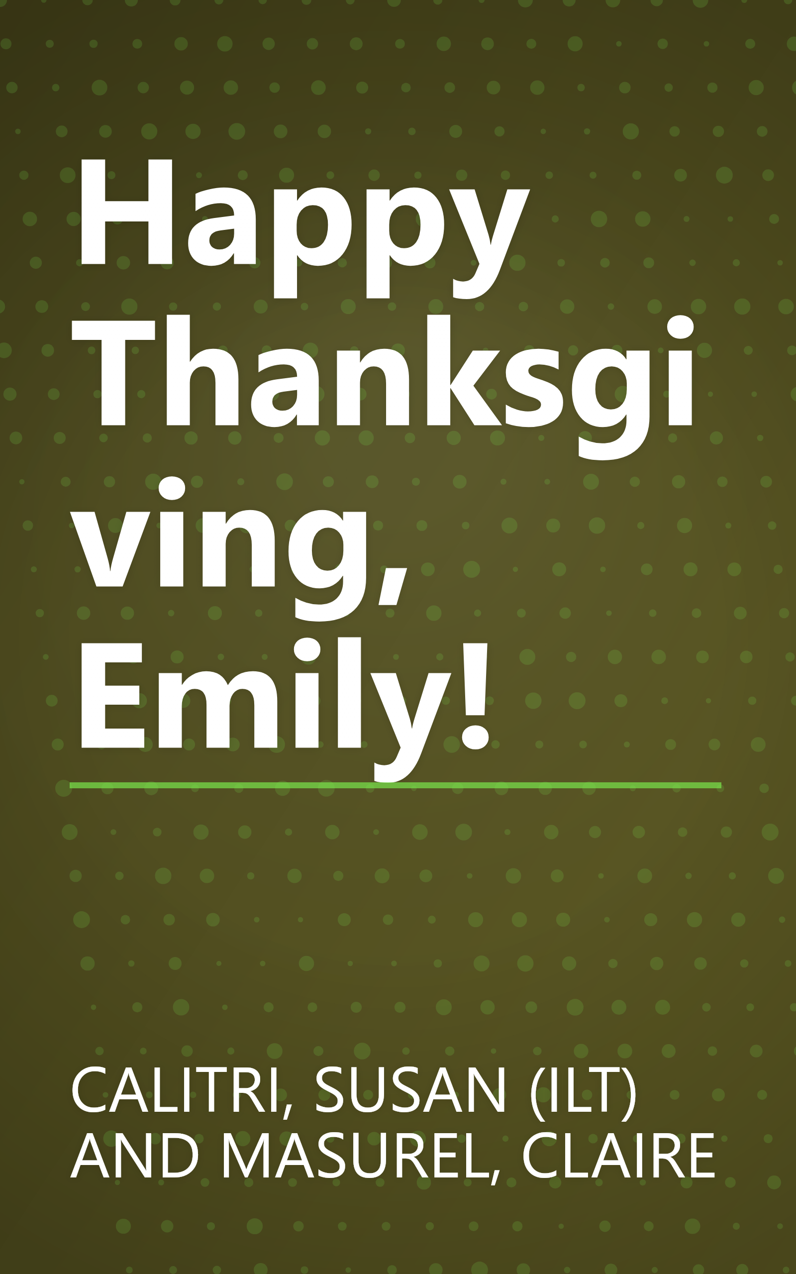 Happy Thanksgiving, Emily! book cover