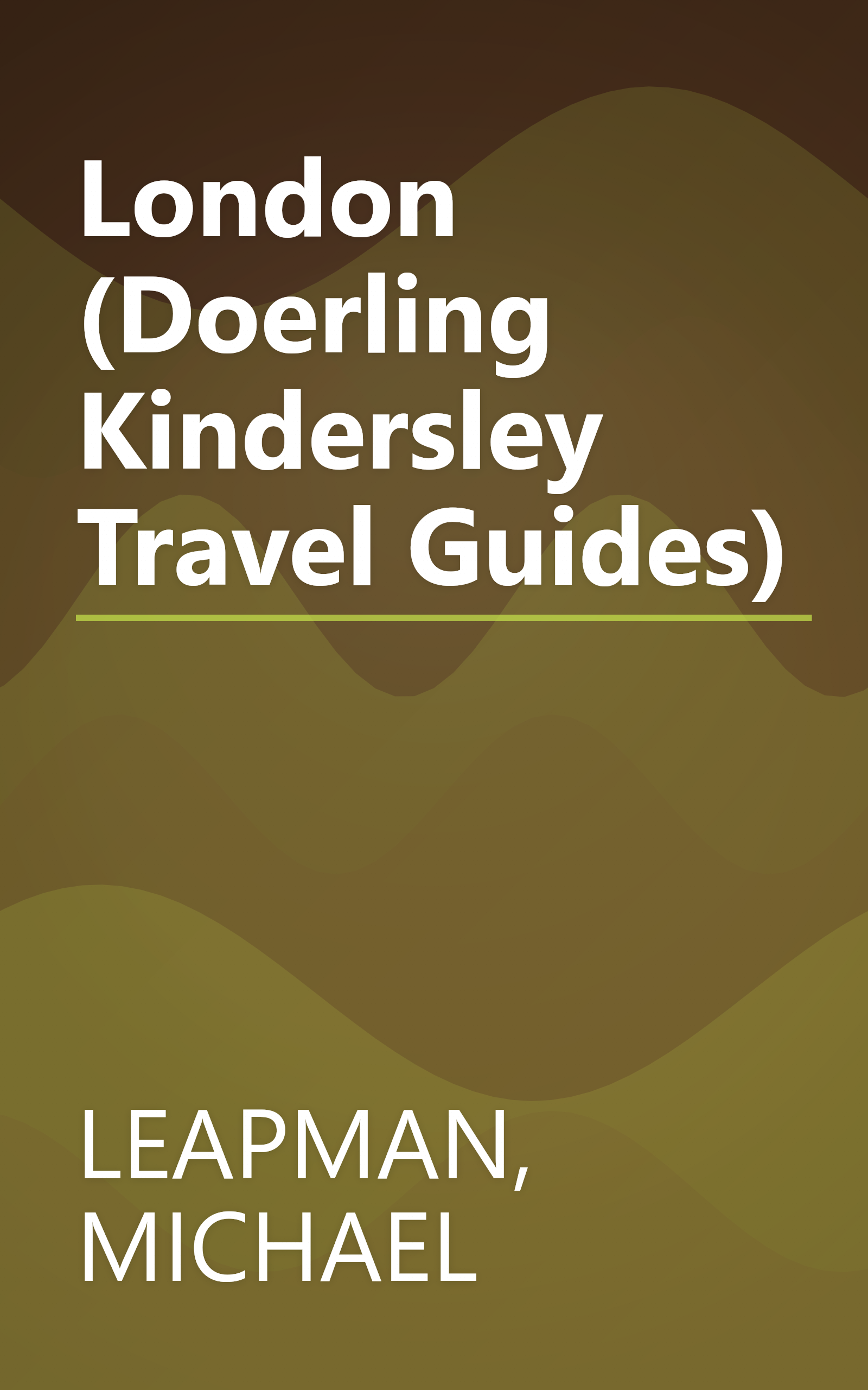 London (Doerling Kindersley Travel Guides) book cover