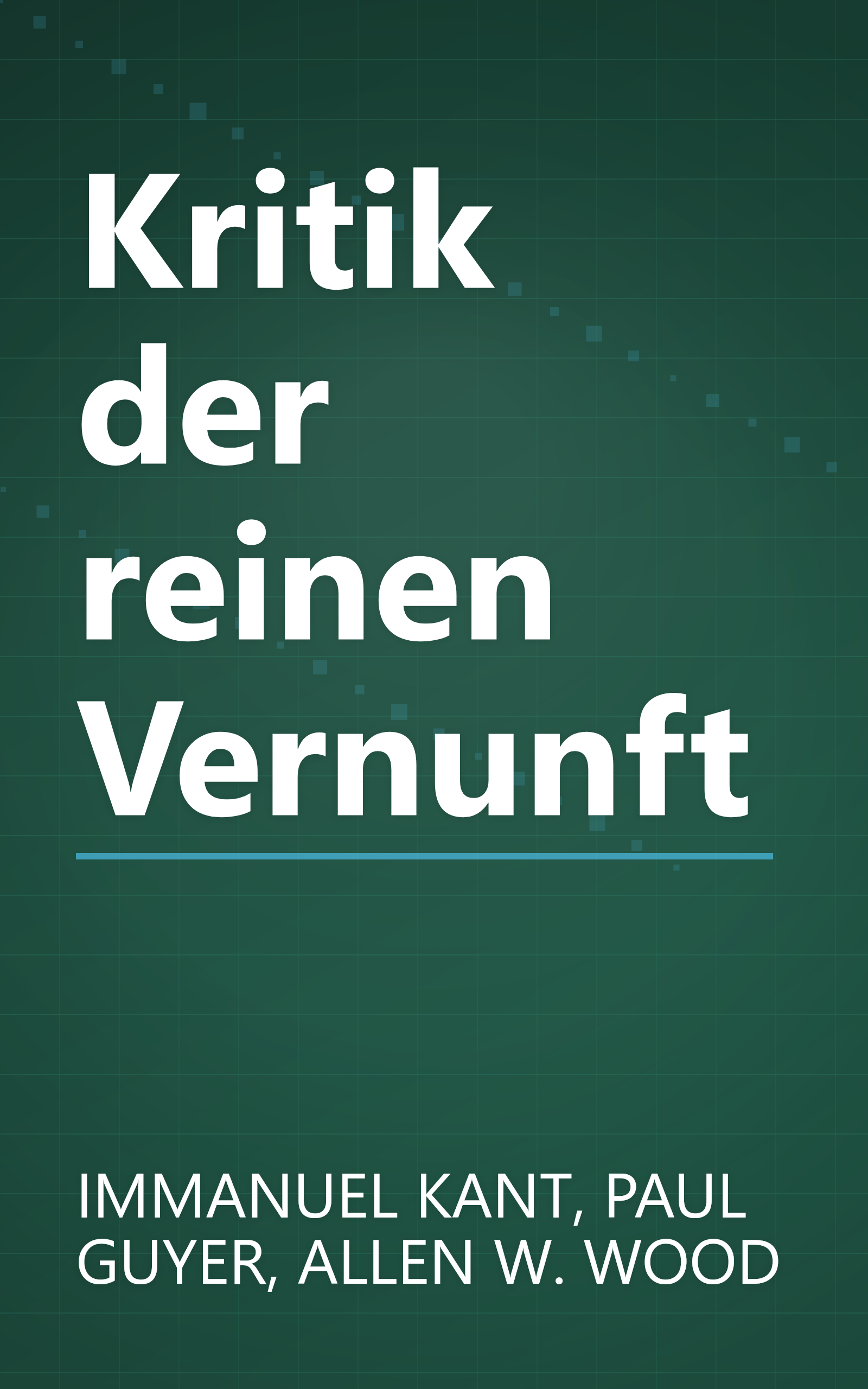 Kritik der reinen Vernunft book cover