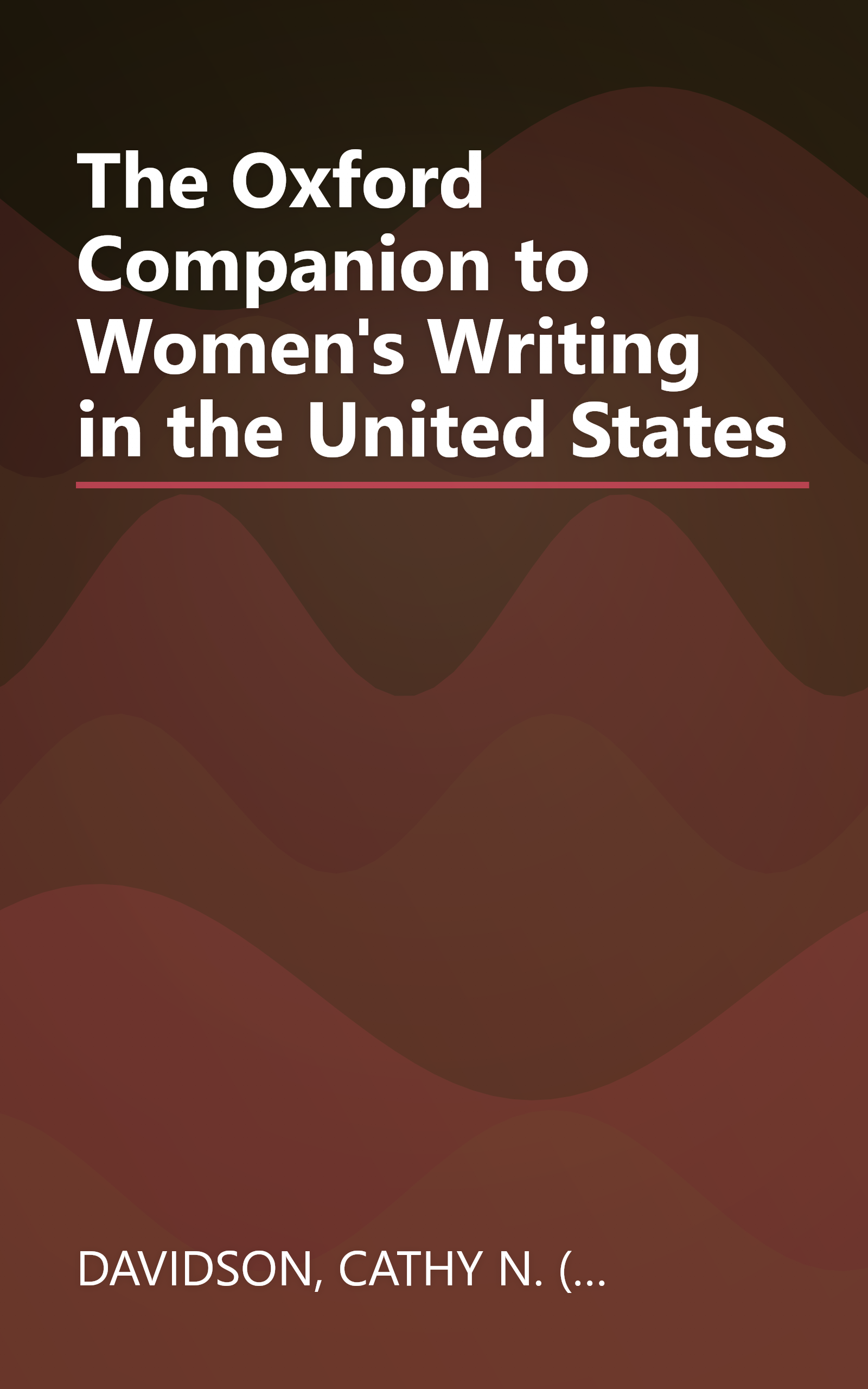The Oxford Companion to Women's Writing in the United States book cover