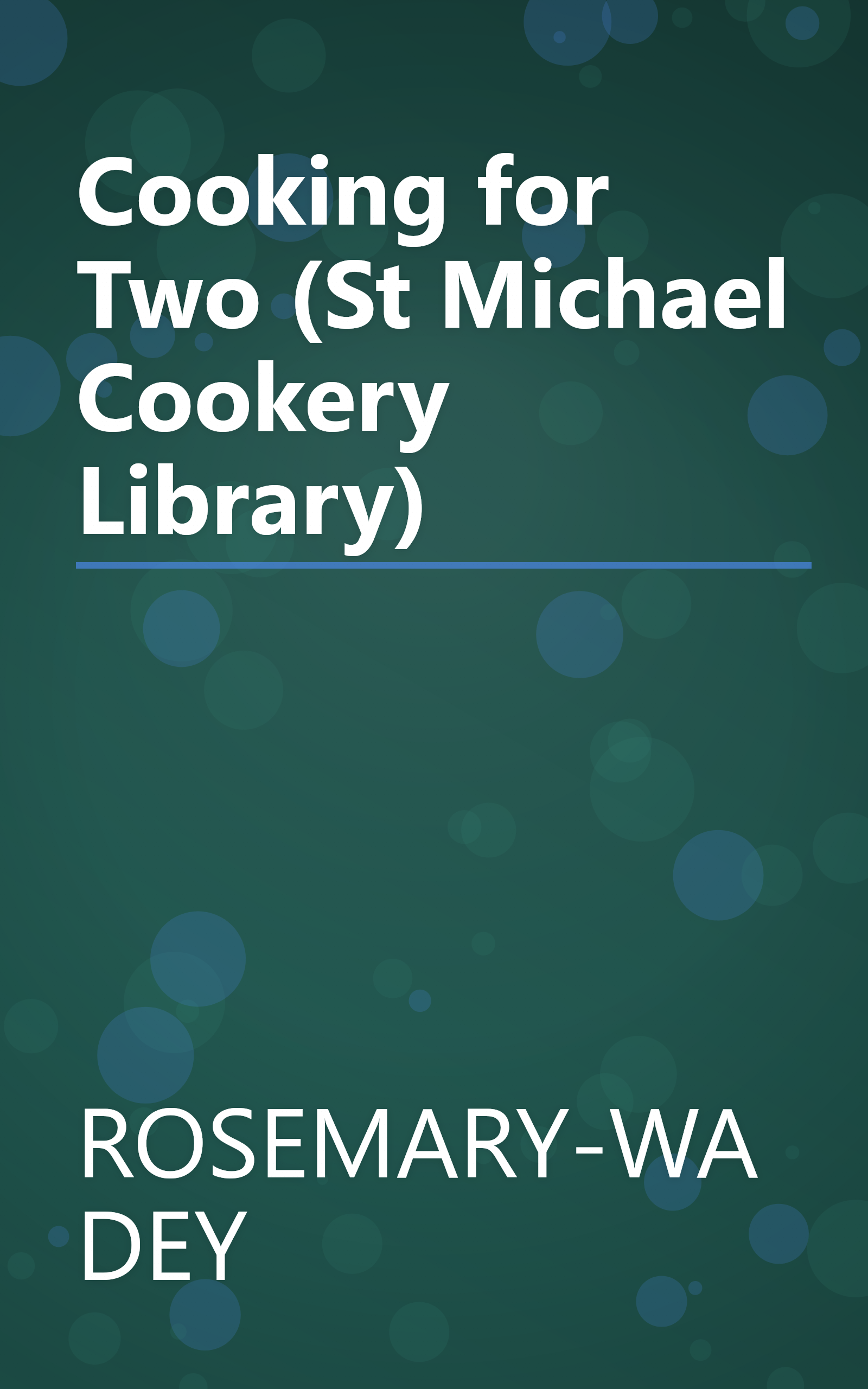 Cooking for Two (St Michael Cookery Library) book cover