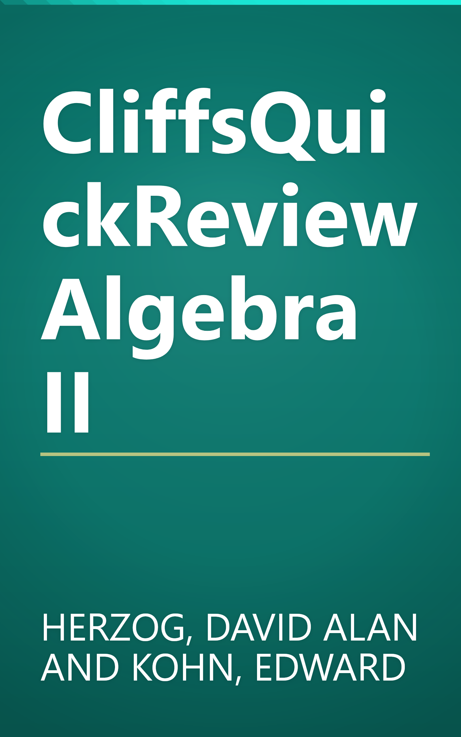 CliffsQuickReview Algebra II book cover