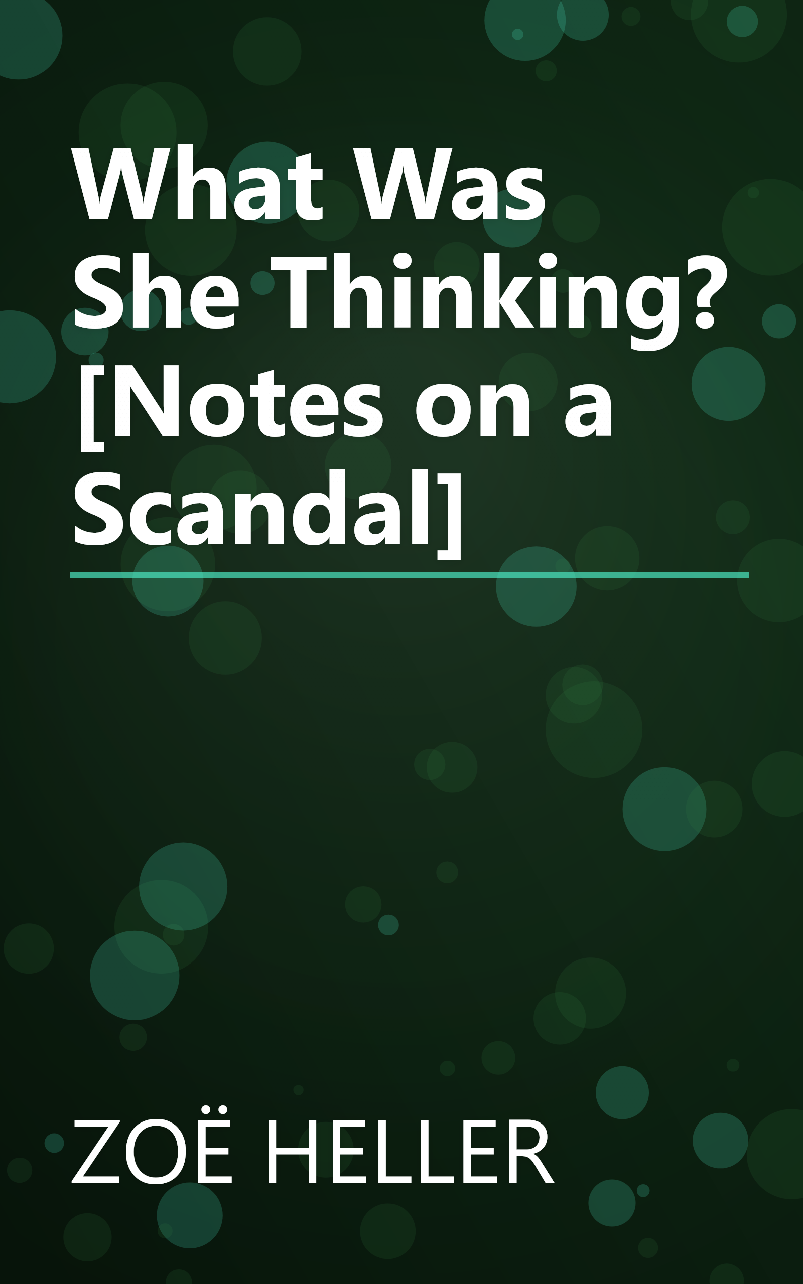 What Was She Thinking? [Notes on a Scandal] book cover