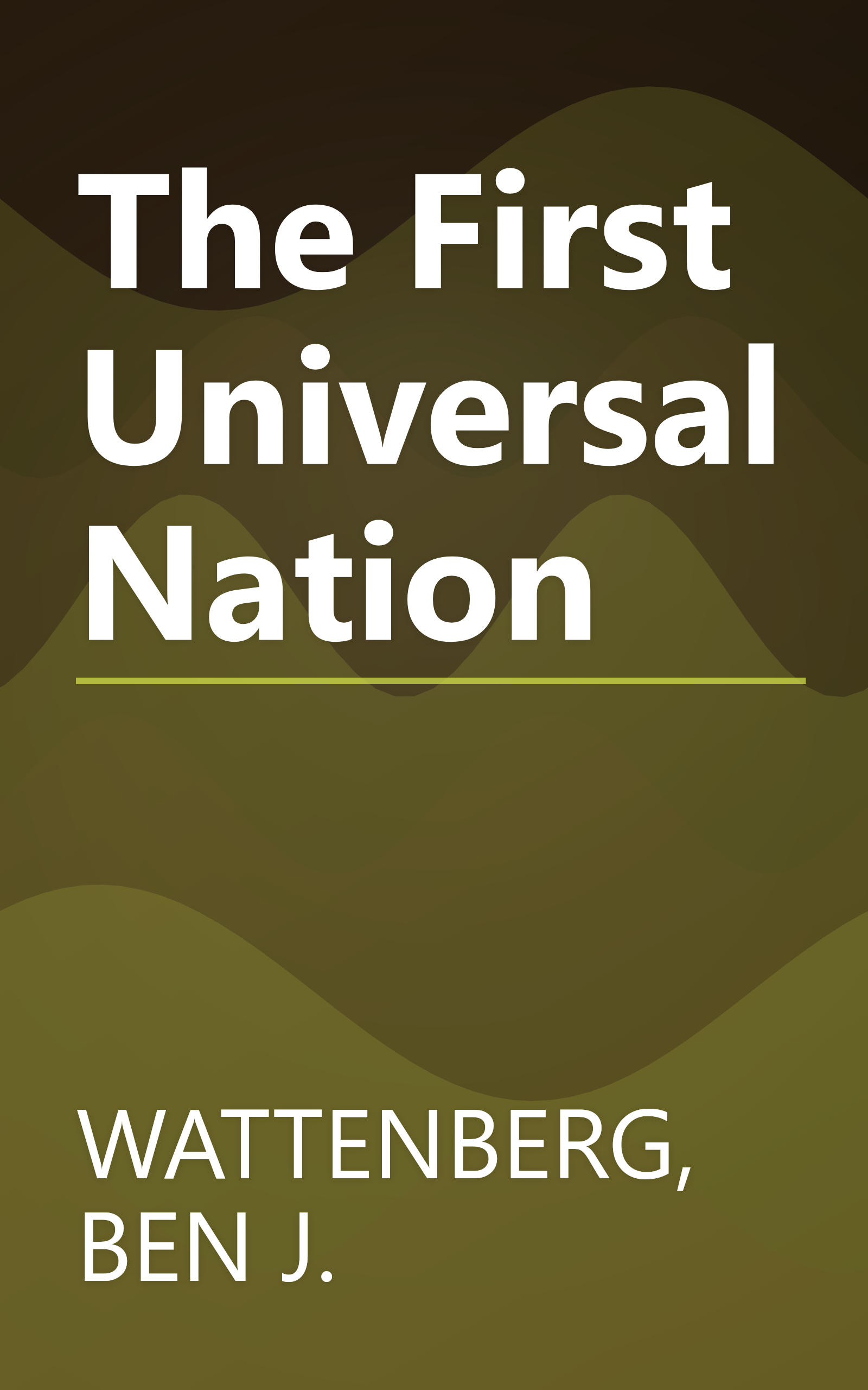 The First Universal Nation book cover