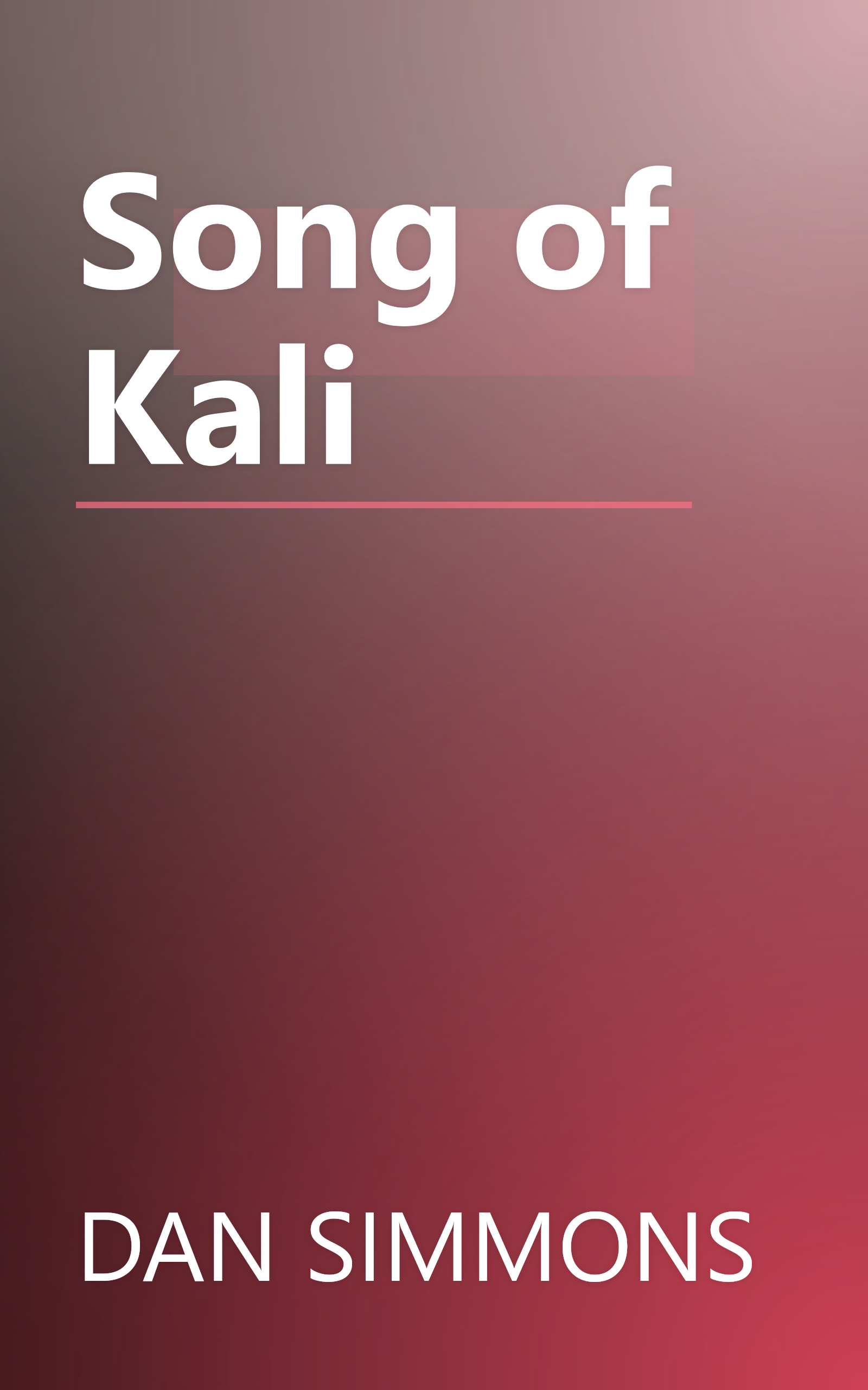 Song of Kali book cover