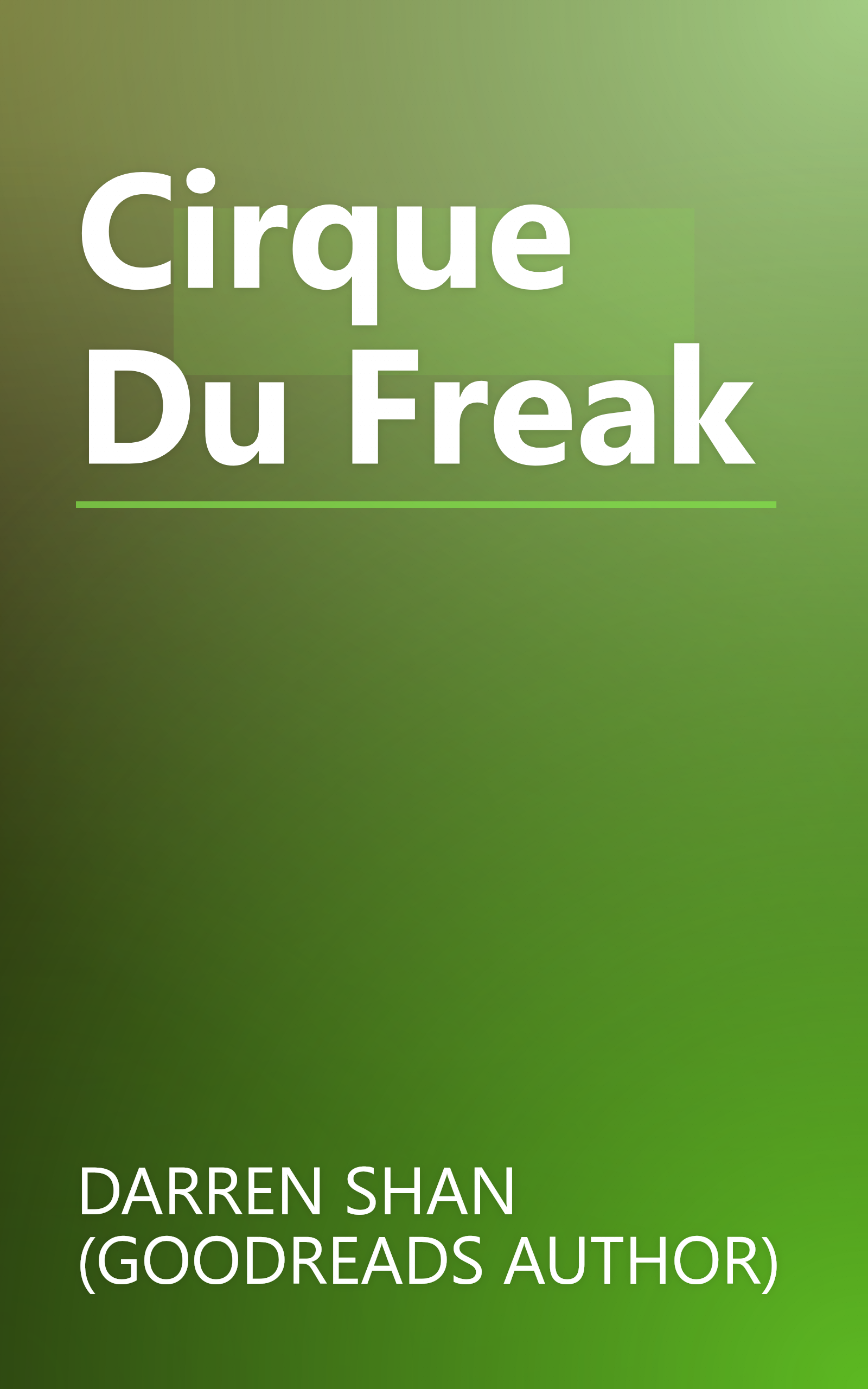 Cirque Du Freak book cover