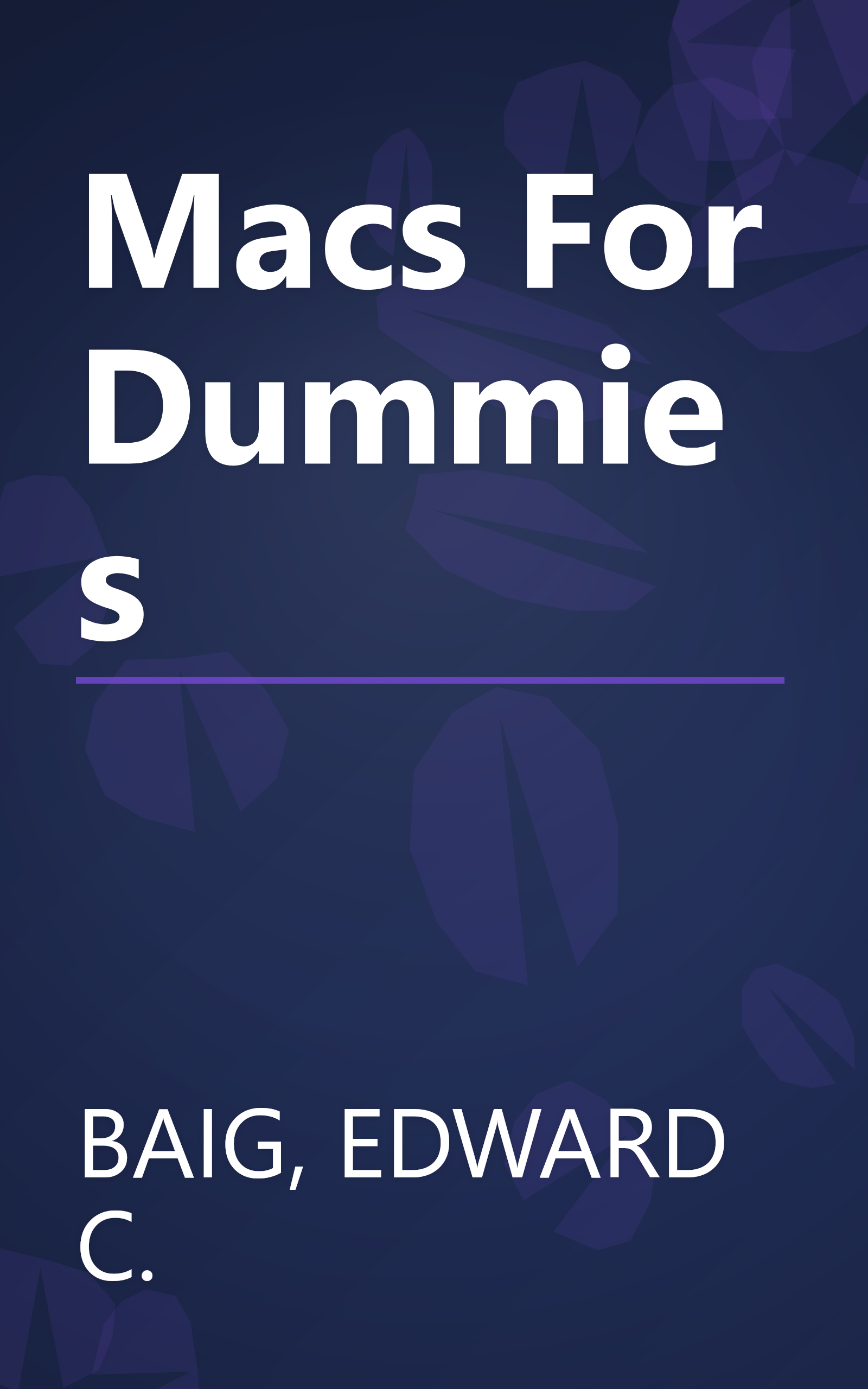 Macs For Dummies book cover