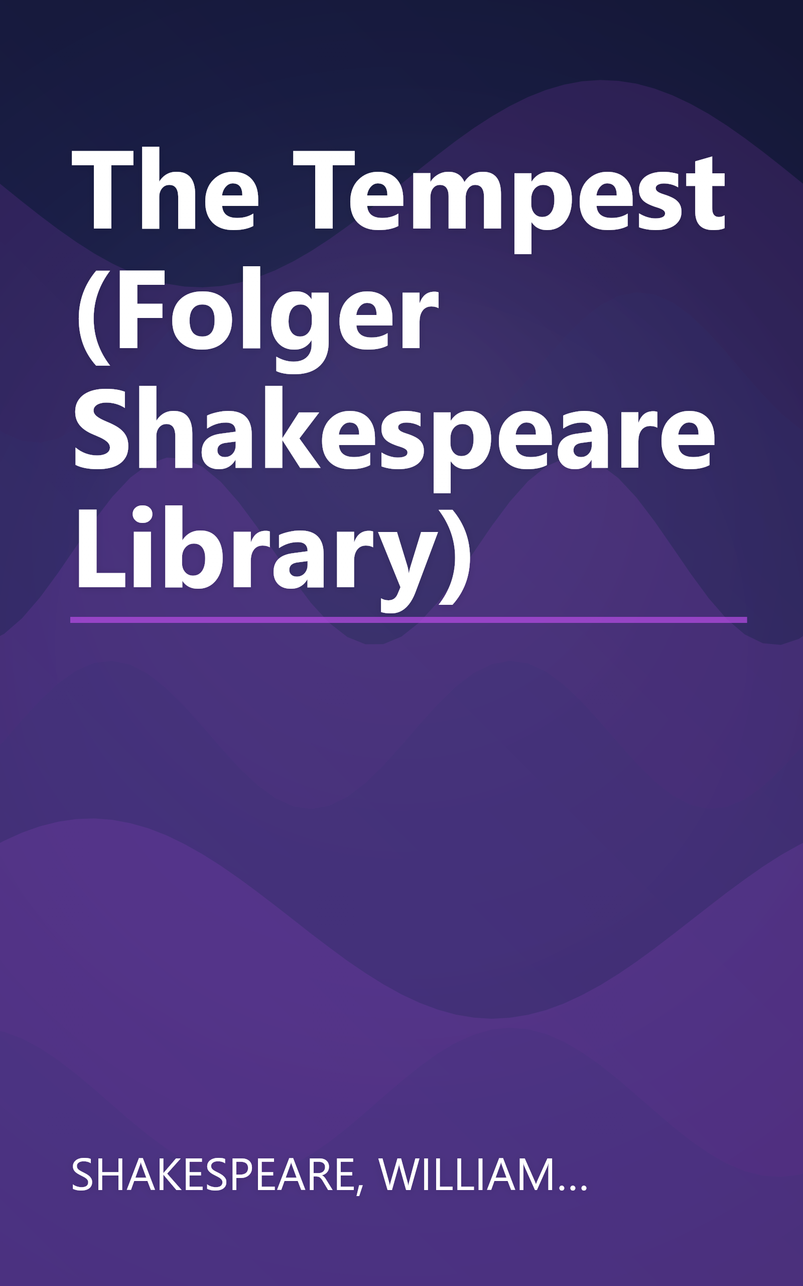 The Tempest (Folger Shakespeare Library) book cover