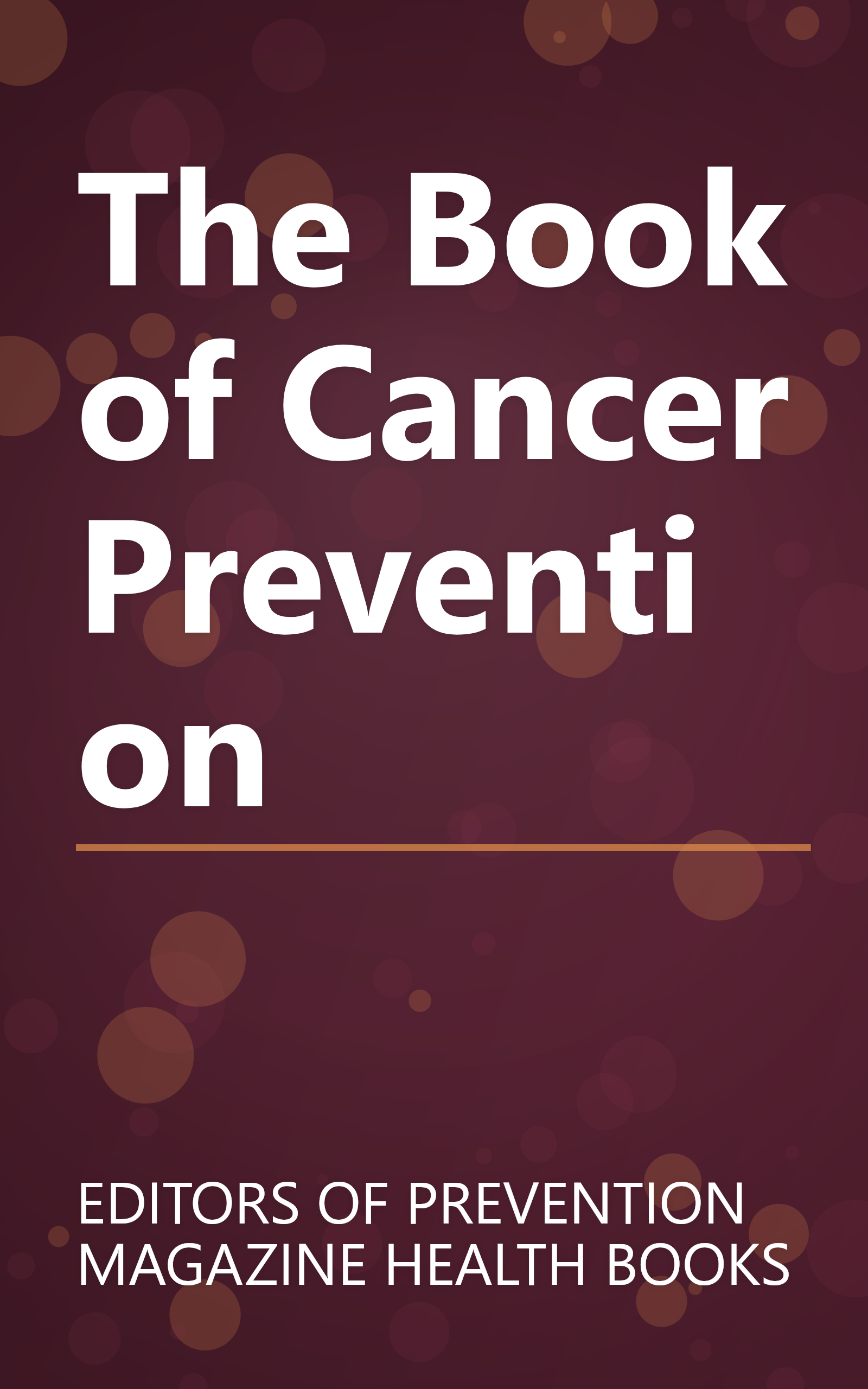The Book of Cancer Prevention book cover