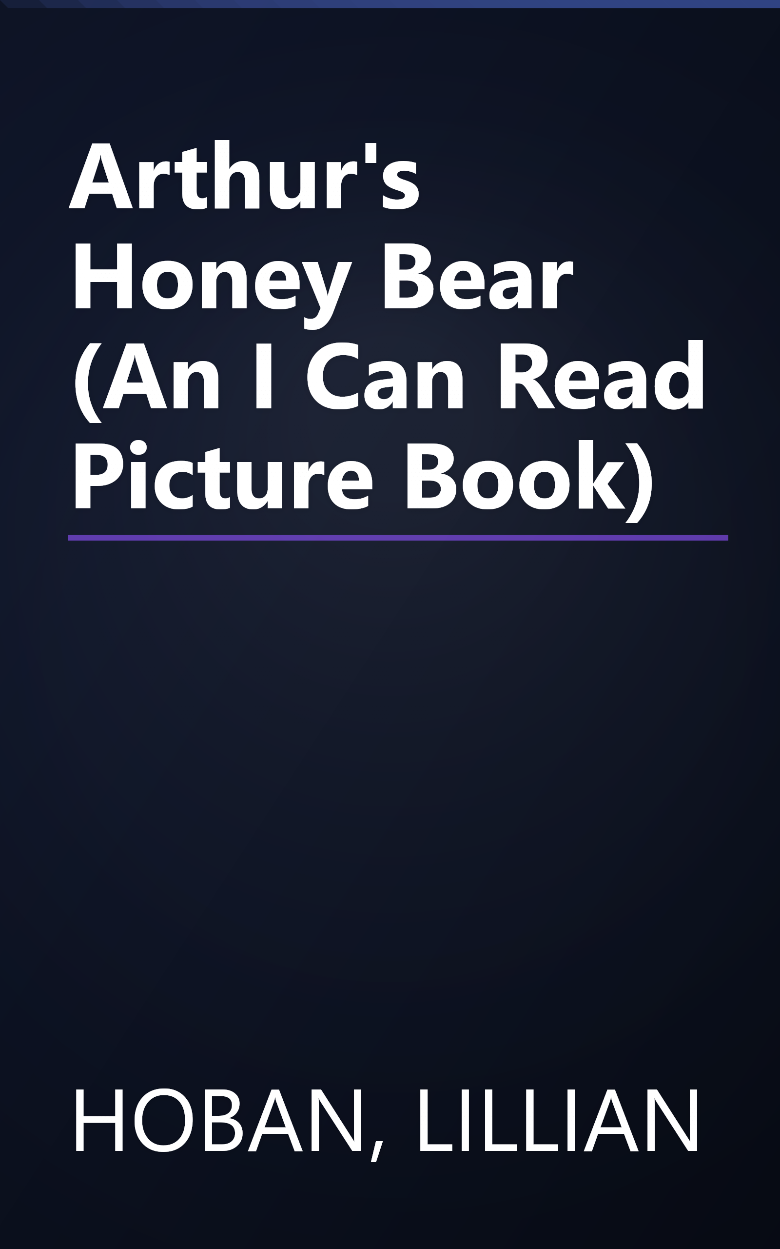 Arthur's Honey Bear (An I Can Read Picture Book) book cover