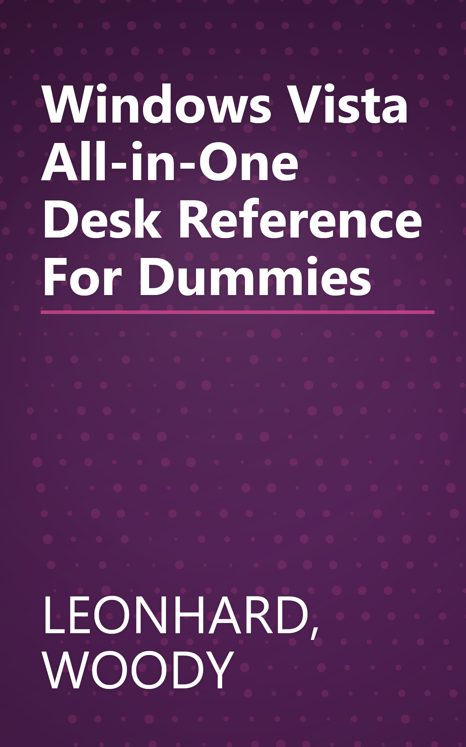 Windows Vista All-in-One Desk Reference For Dummies book cover